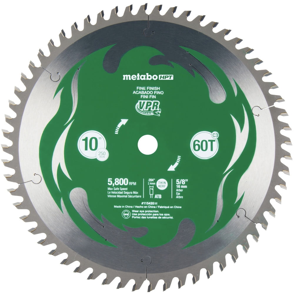 Metabo Hpt Vpr 10In 60T Carbide Miter Saw Blade - Walmart Business Supplies