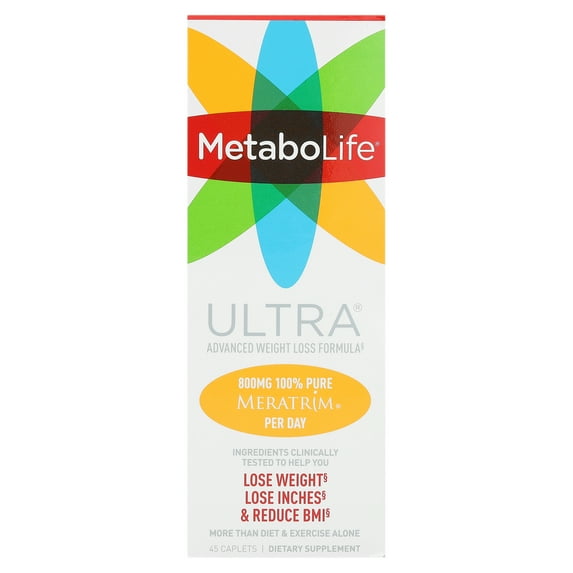 MetaboLife Ultra Weight Loss Formula, 45 Caplets, 800mg Meratrim ...