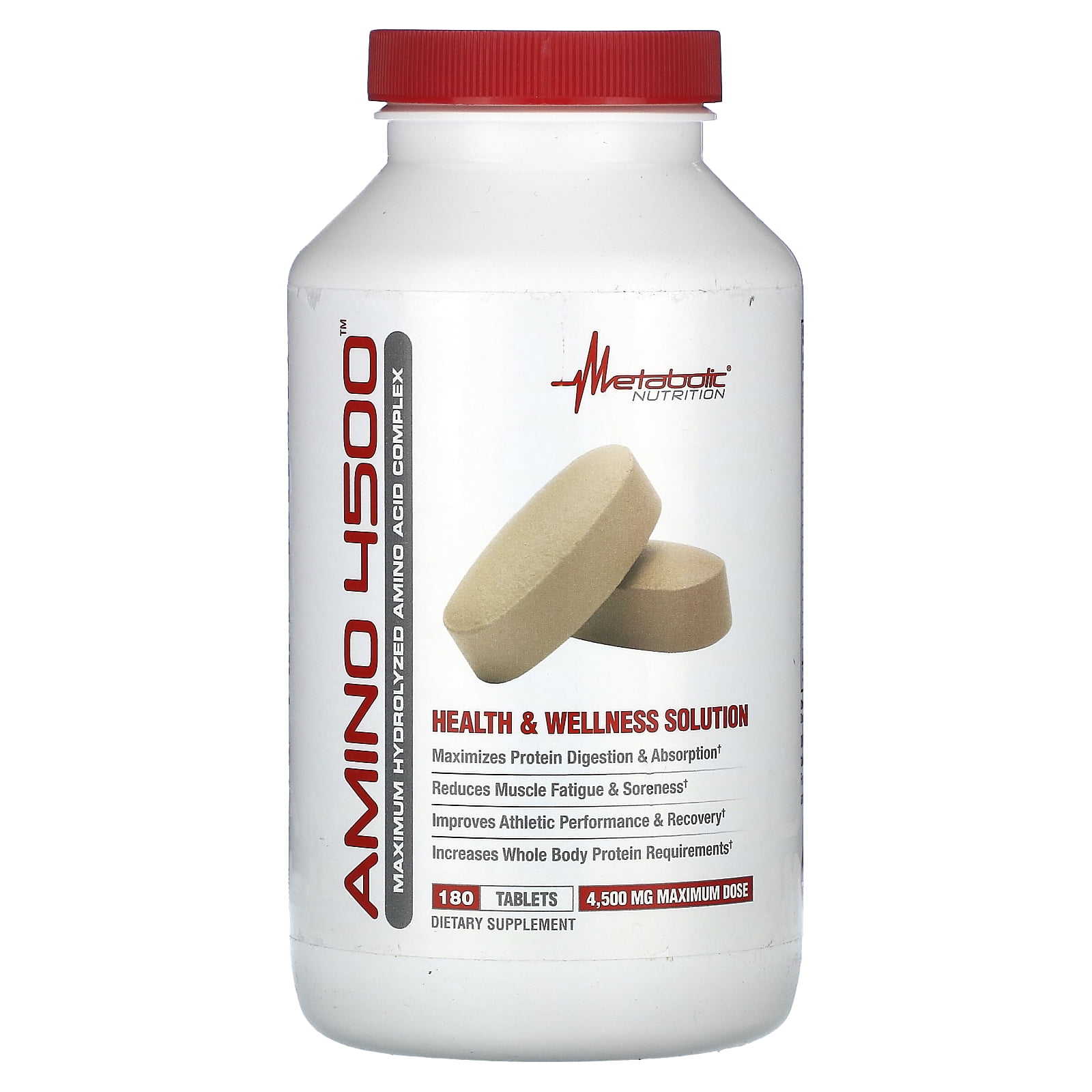 Metabolic Nutrition Amino 4500, Hydrolyzed Amino Acid Complex, 4,500 mg ...