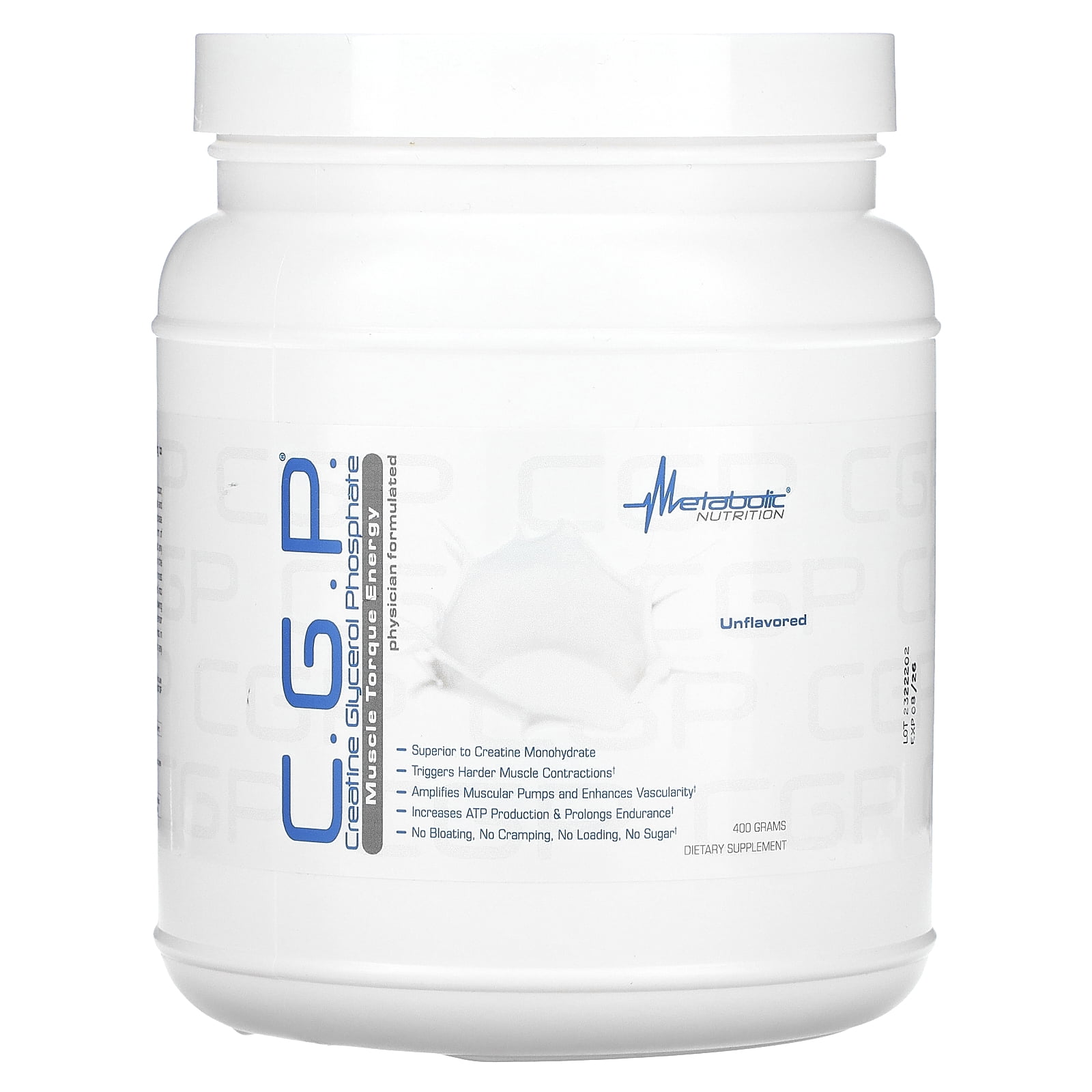 Metabolic Nutrition C.G.P. Creatine Glycerol Phosphate Unflavored 400 ...
