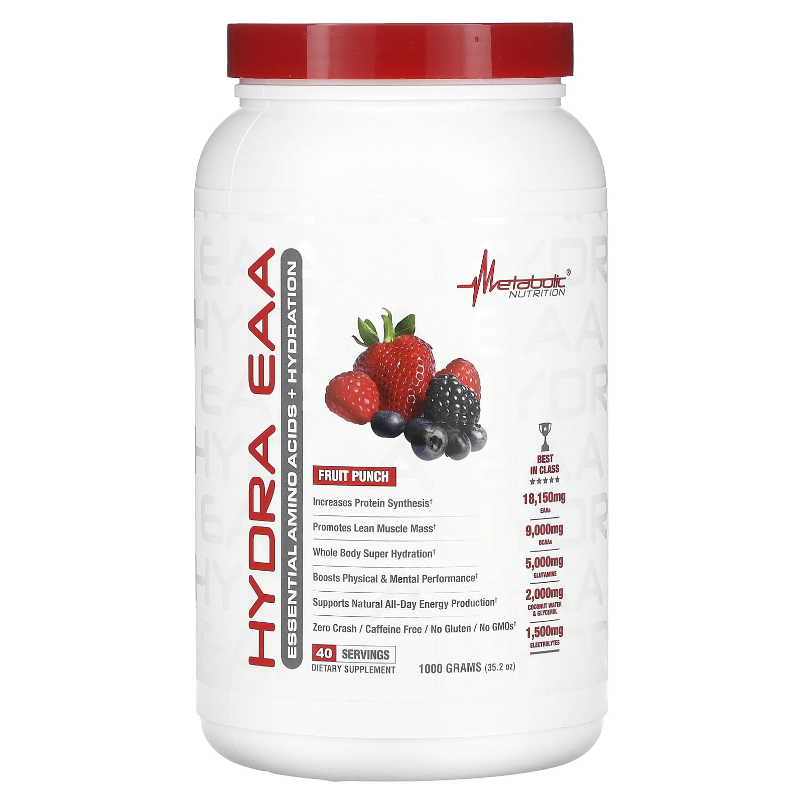 Metabolic Nutrition Hydra EAA, Fruit Punch , 35.2 oz (1,000 g) - Walmart.com