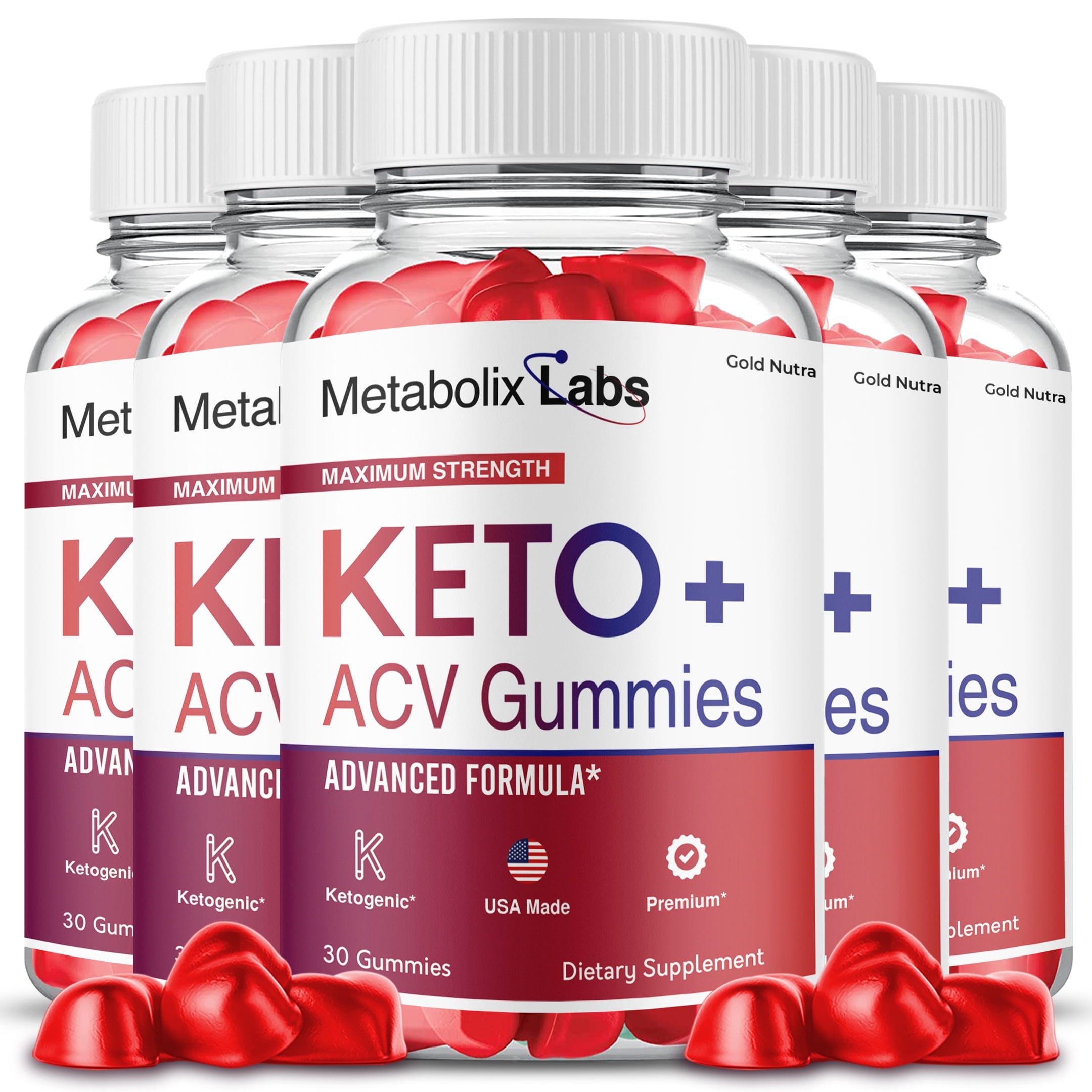 Metabolix Keto Labs ACV Gummies, Max Strength for Men and Women, Metabolix + Apple Cider Vinegar ...