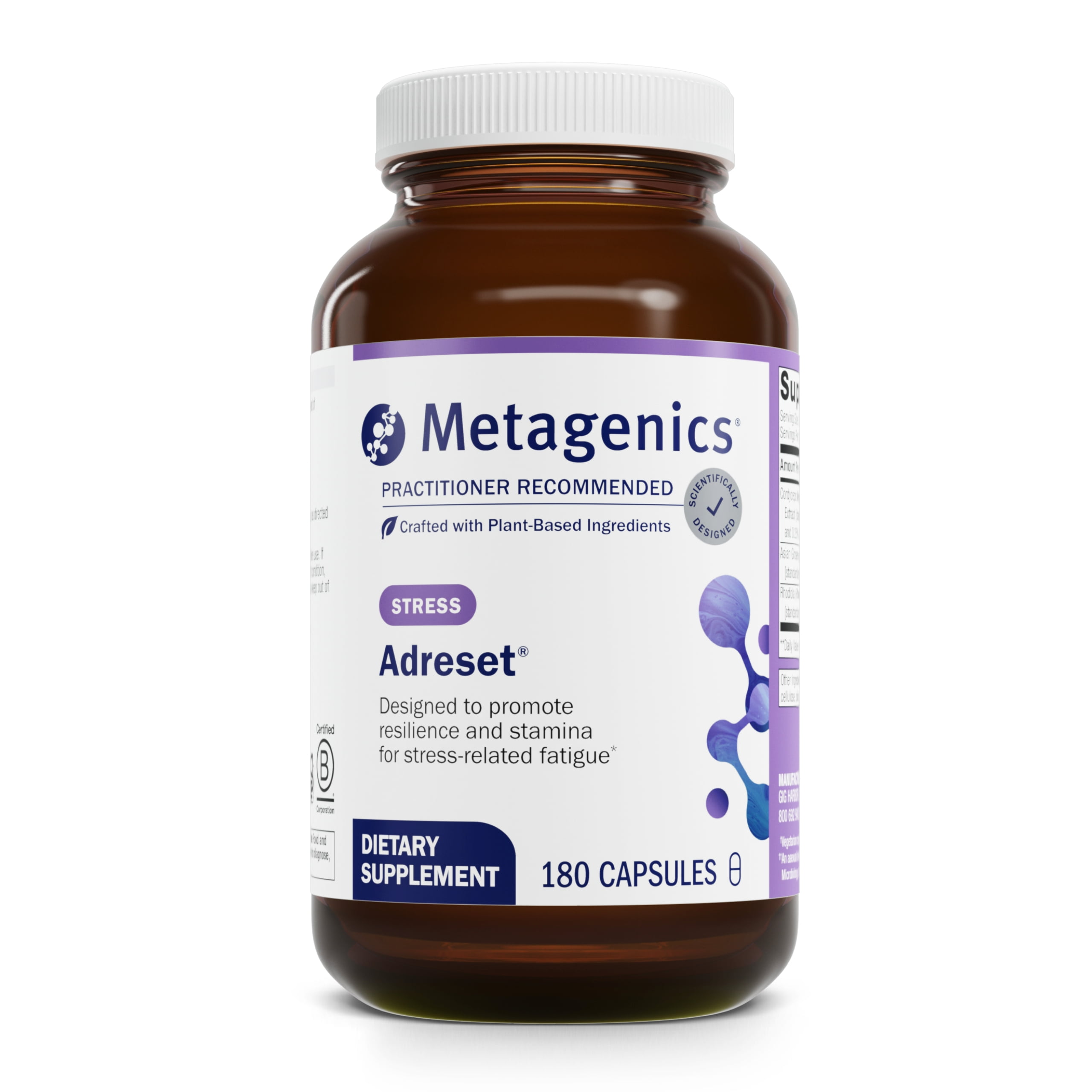 Metagenics Adreset - Adaptogen Supplement - Fatigue Relief* - With Asian Ginseng & Cordyceps ...