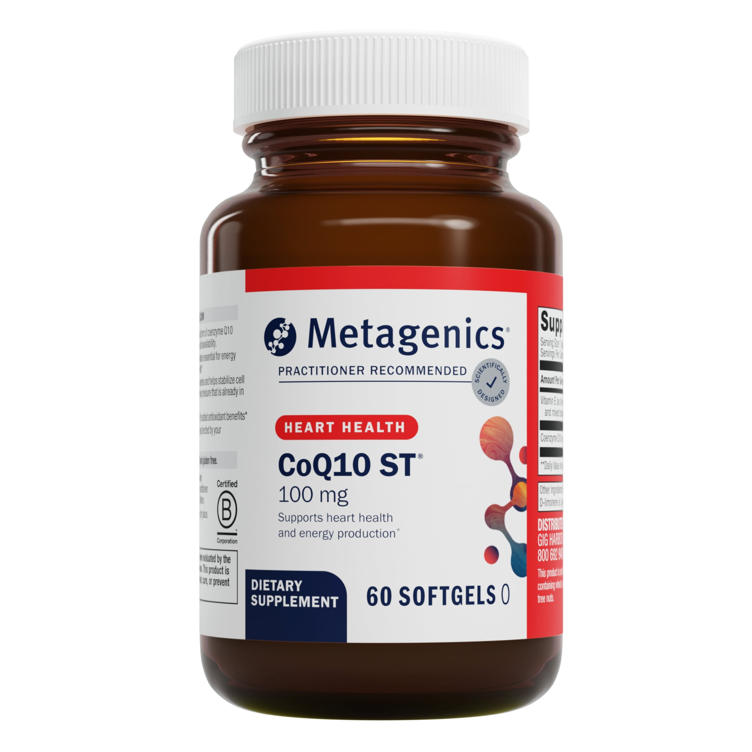 Metagenics CoQ10 ST-100 mg Coenzyme Q10 Supplement - Antioxidant as Ubiquinone - For Energy ...