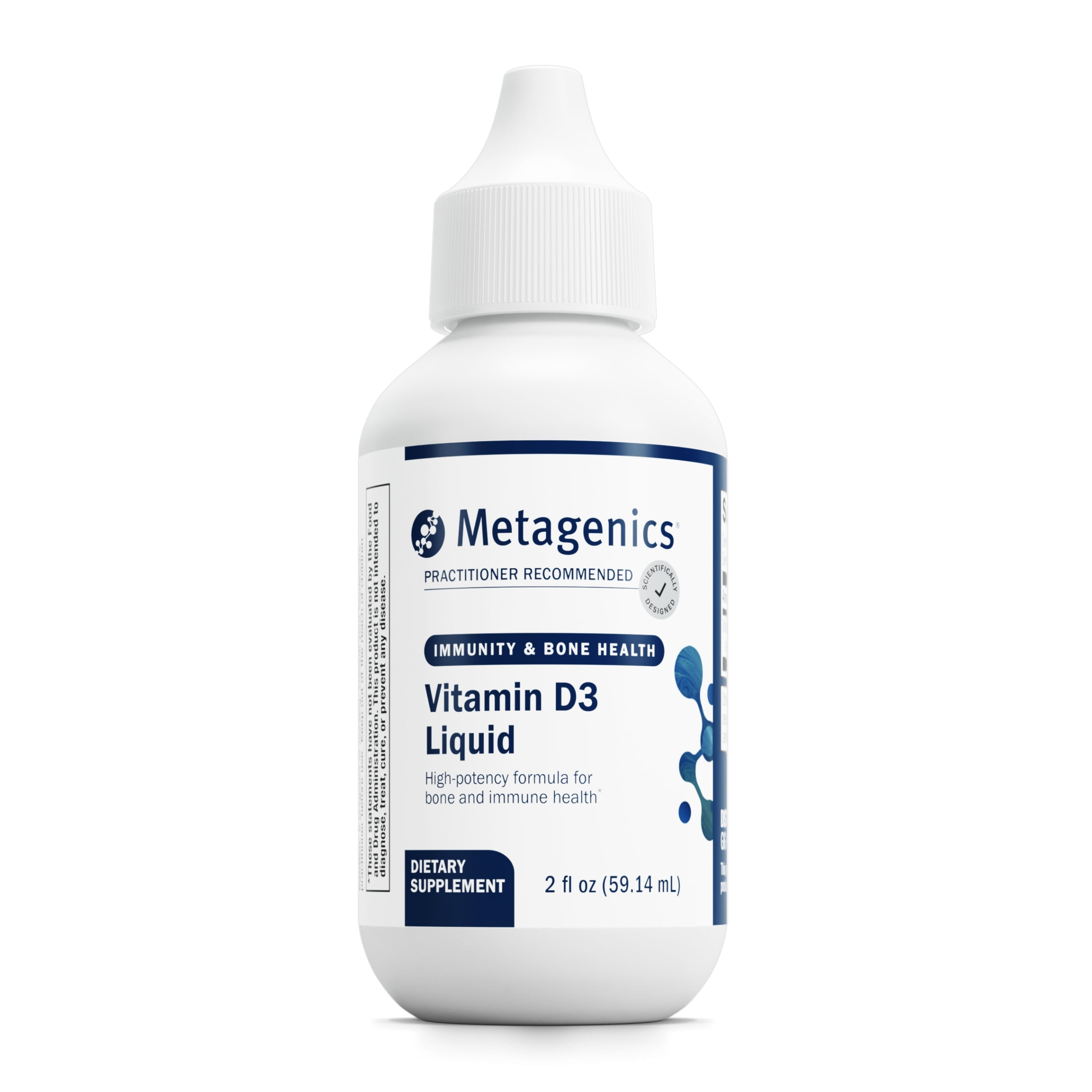 Metagenics D3 Liquid - 2 fl oz - Liquid Vitamin D3 - Bone Health ...