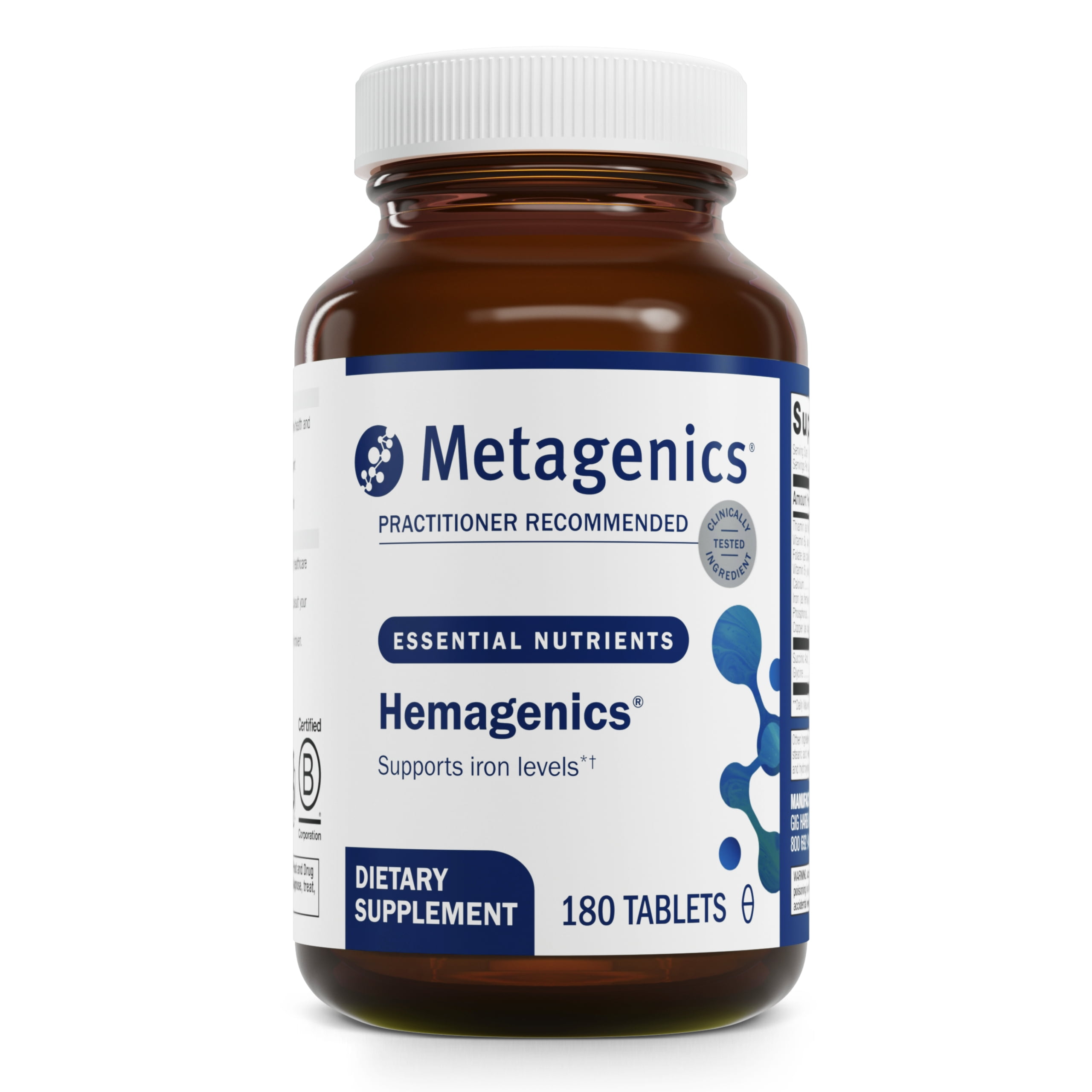 Metagenics Hemagenics - Iron Supplement - Non-Constipating - Vitamin ...