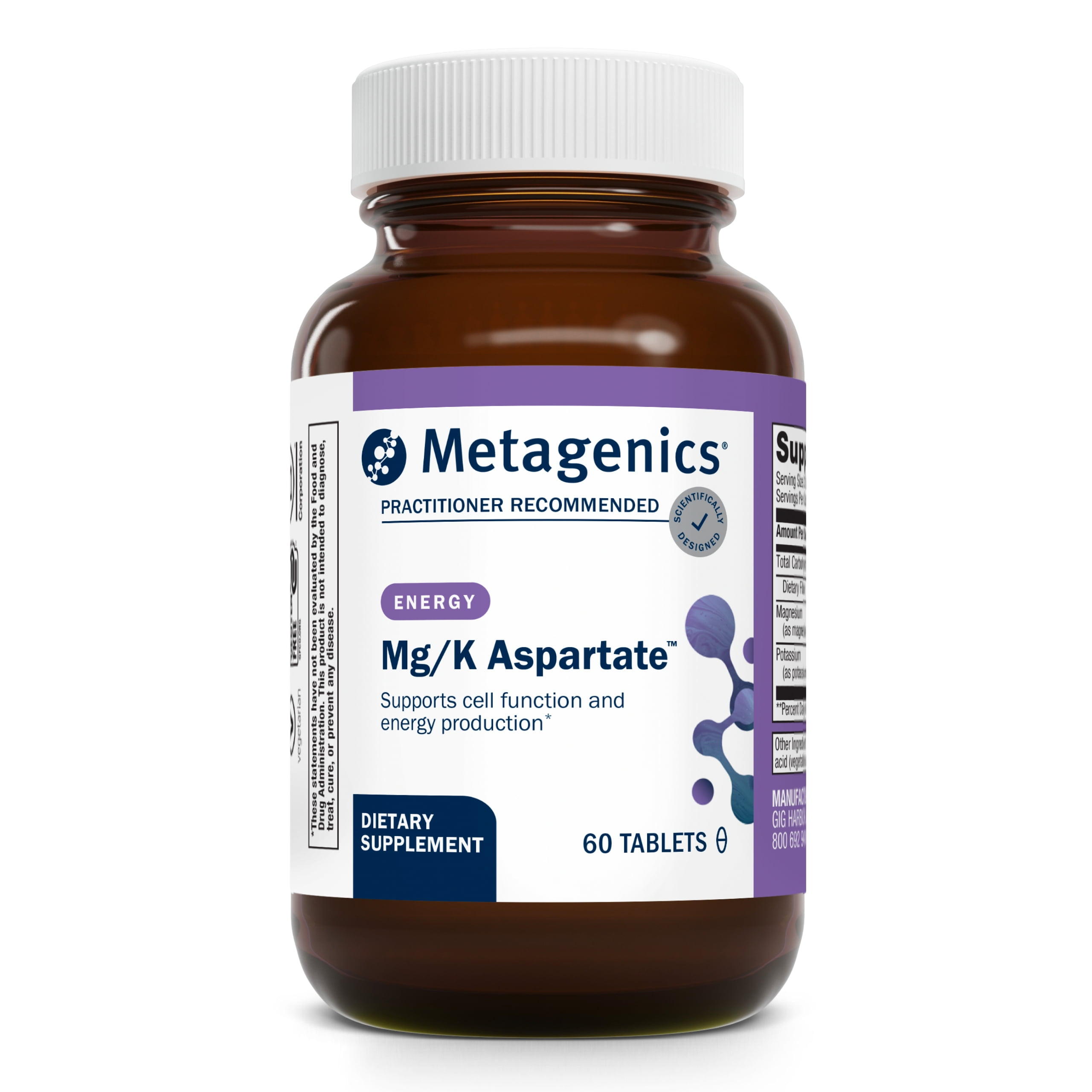 Metagenics Mg/K Aspartate, Potassium & Magnesium Aspartate for Muscle ...