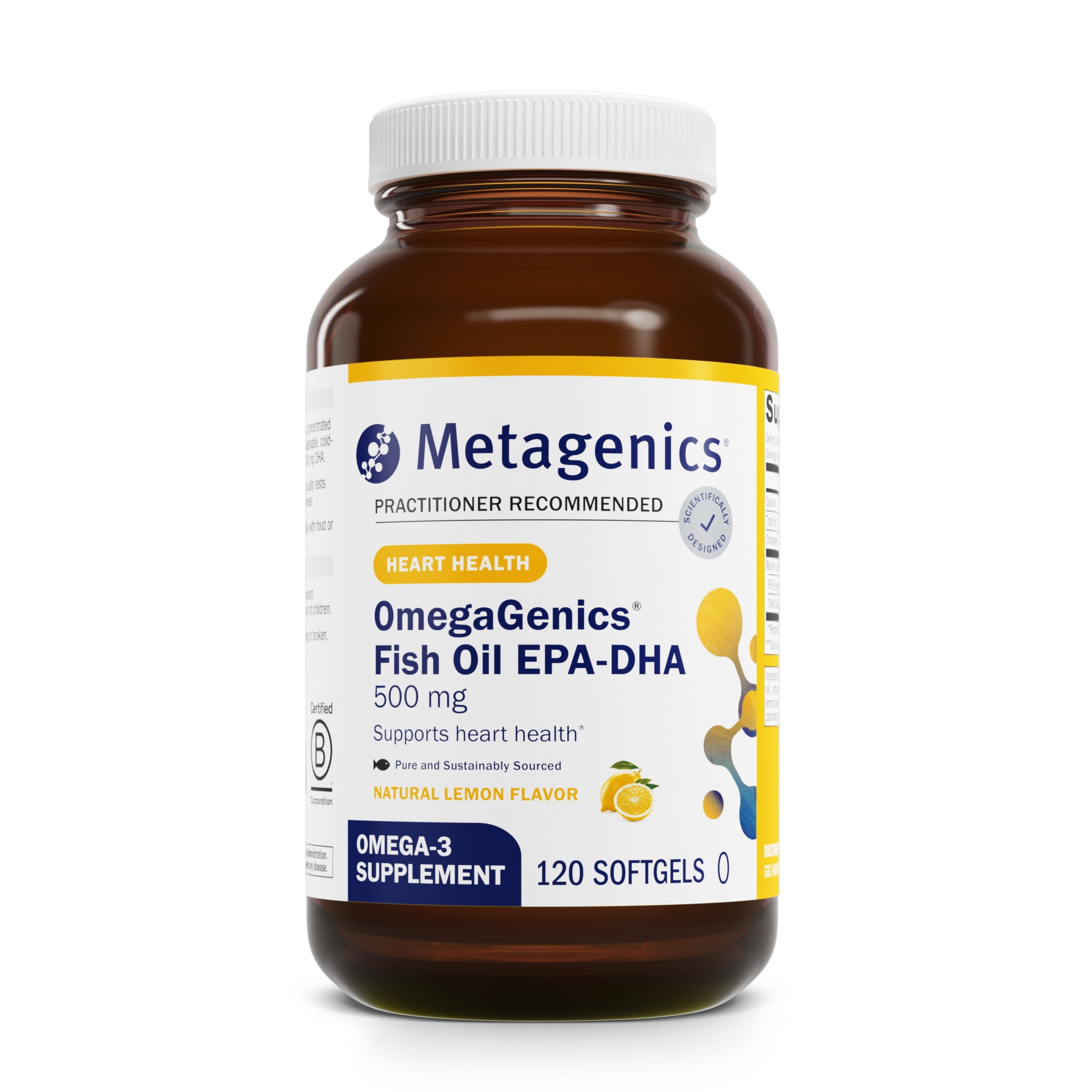 Metagenics OmegaGenics EPA-DHA 500 - High Potency - Supports Cardiovascular Health* - Fish Oil ...