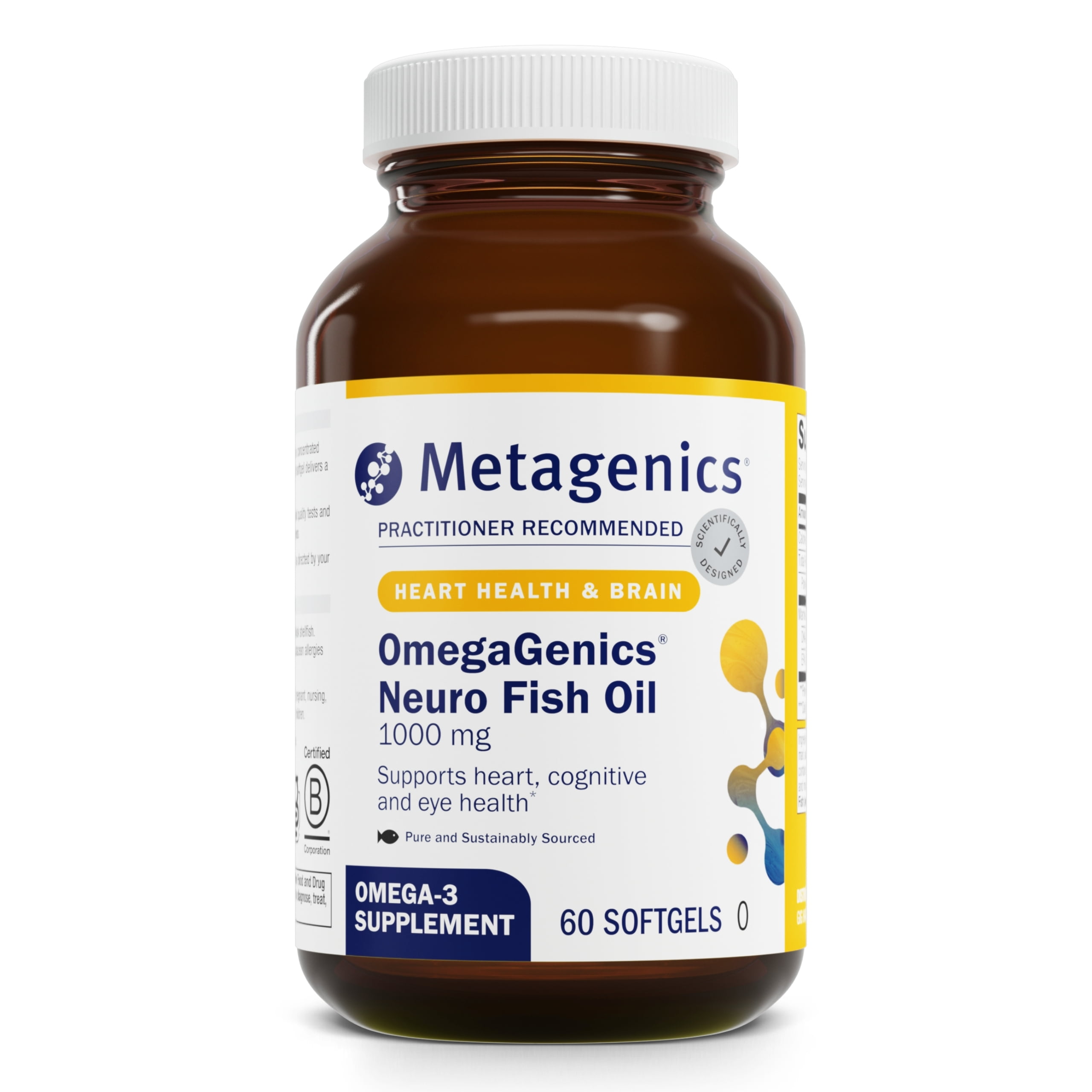 Metagenics OmegaGenics Neuro 1000 - 750mg DHA, 250mg EPA, Brain & Heart ...