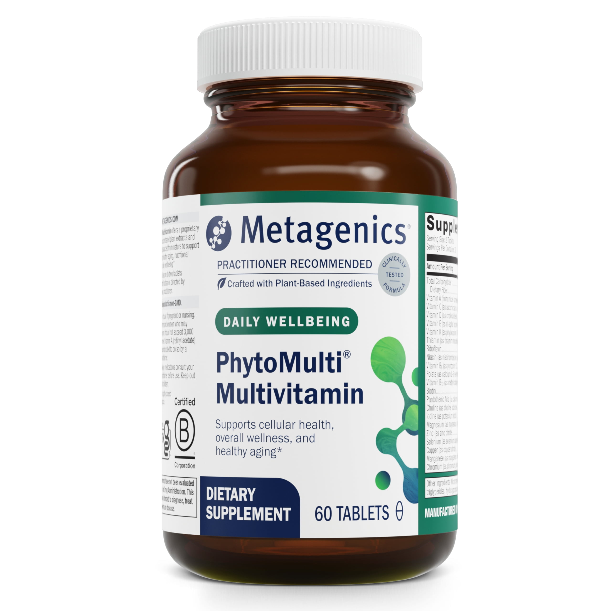 Metagenics PhytoMulti Multivitamin Without Iron - Daily Multivitamin ...