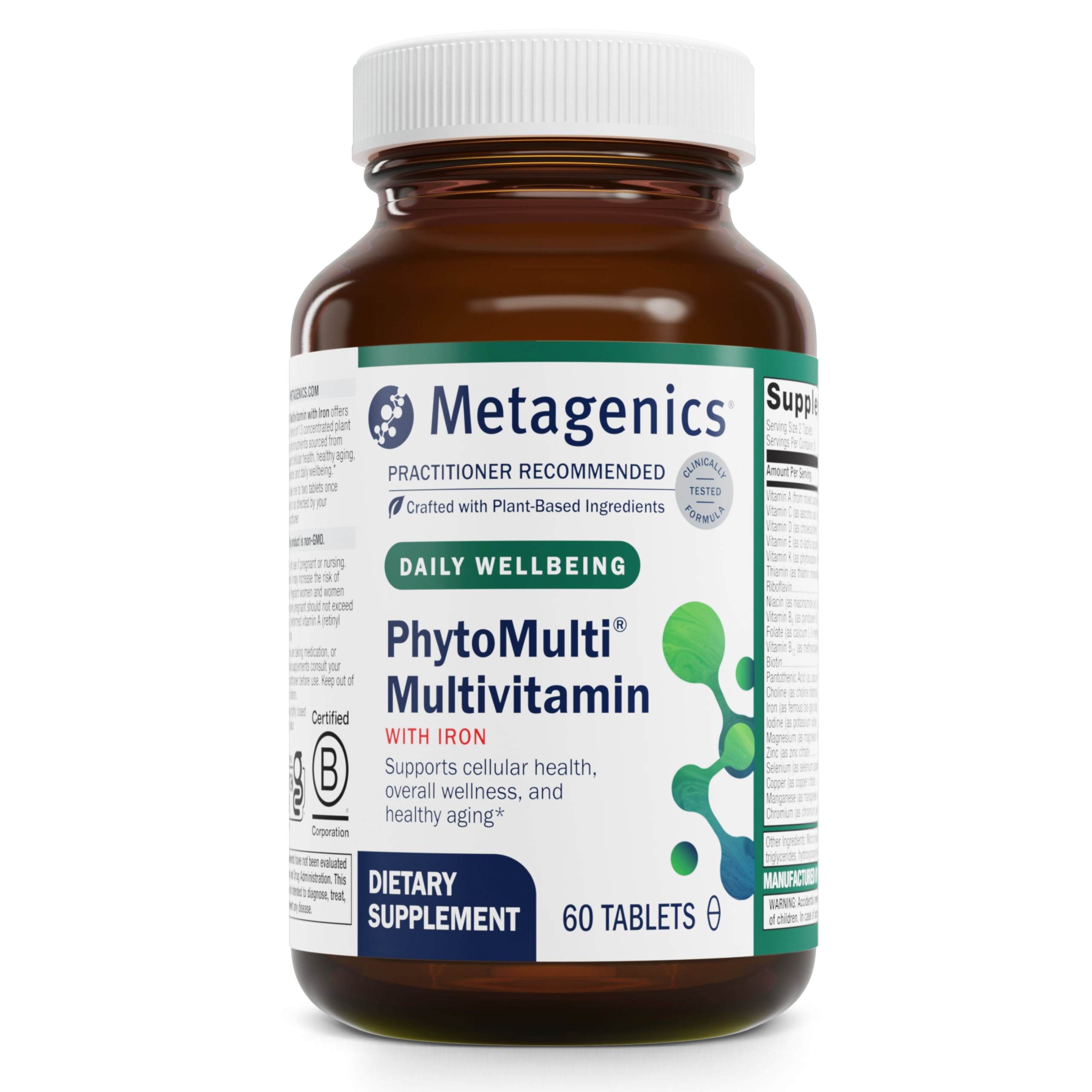 Metagenics PhytoMulti Daily Multivitamins with Iron, 60 Tablets ...