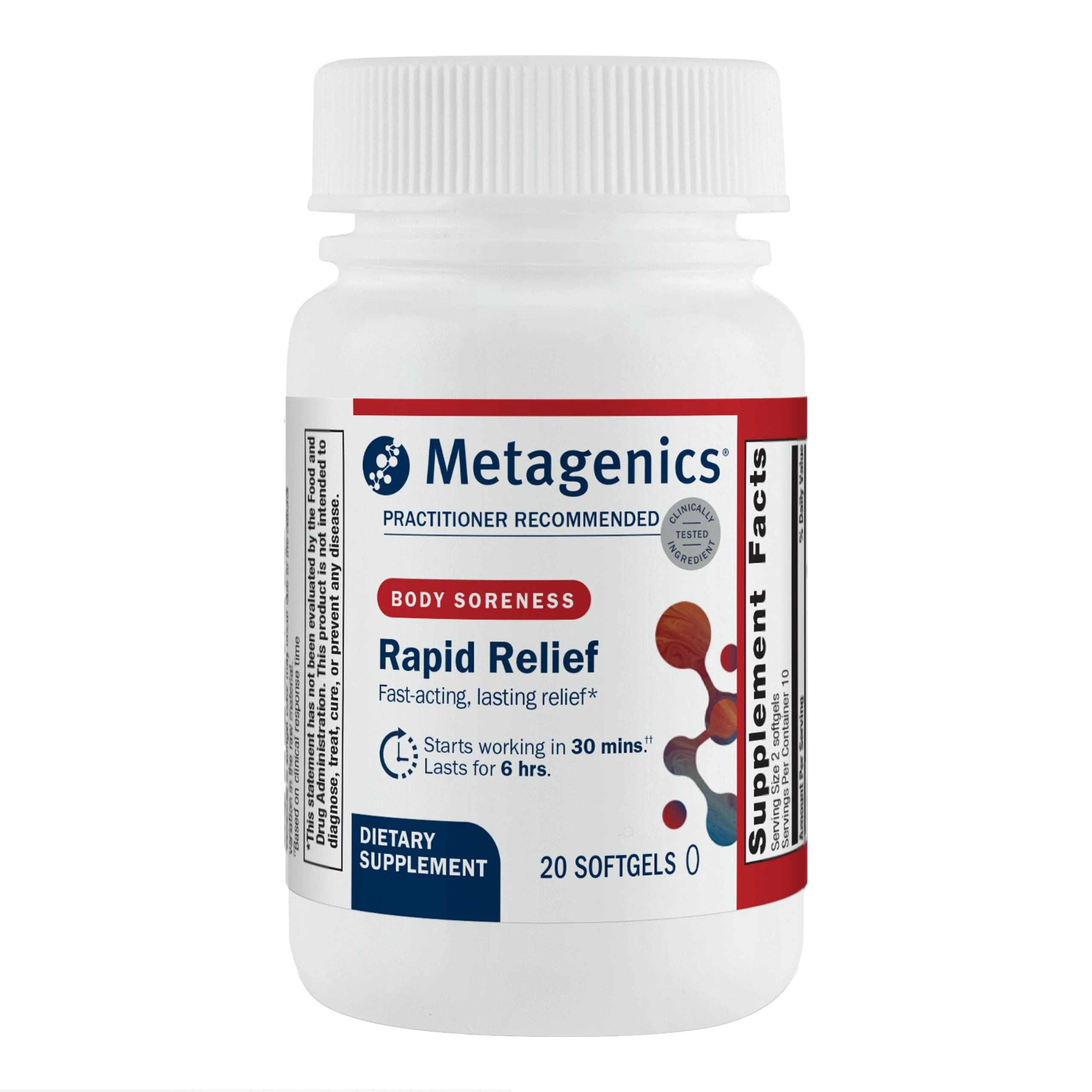 Metagenics Rapid Relief - Herbal Supplement for Occasional Discomfort ...