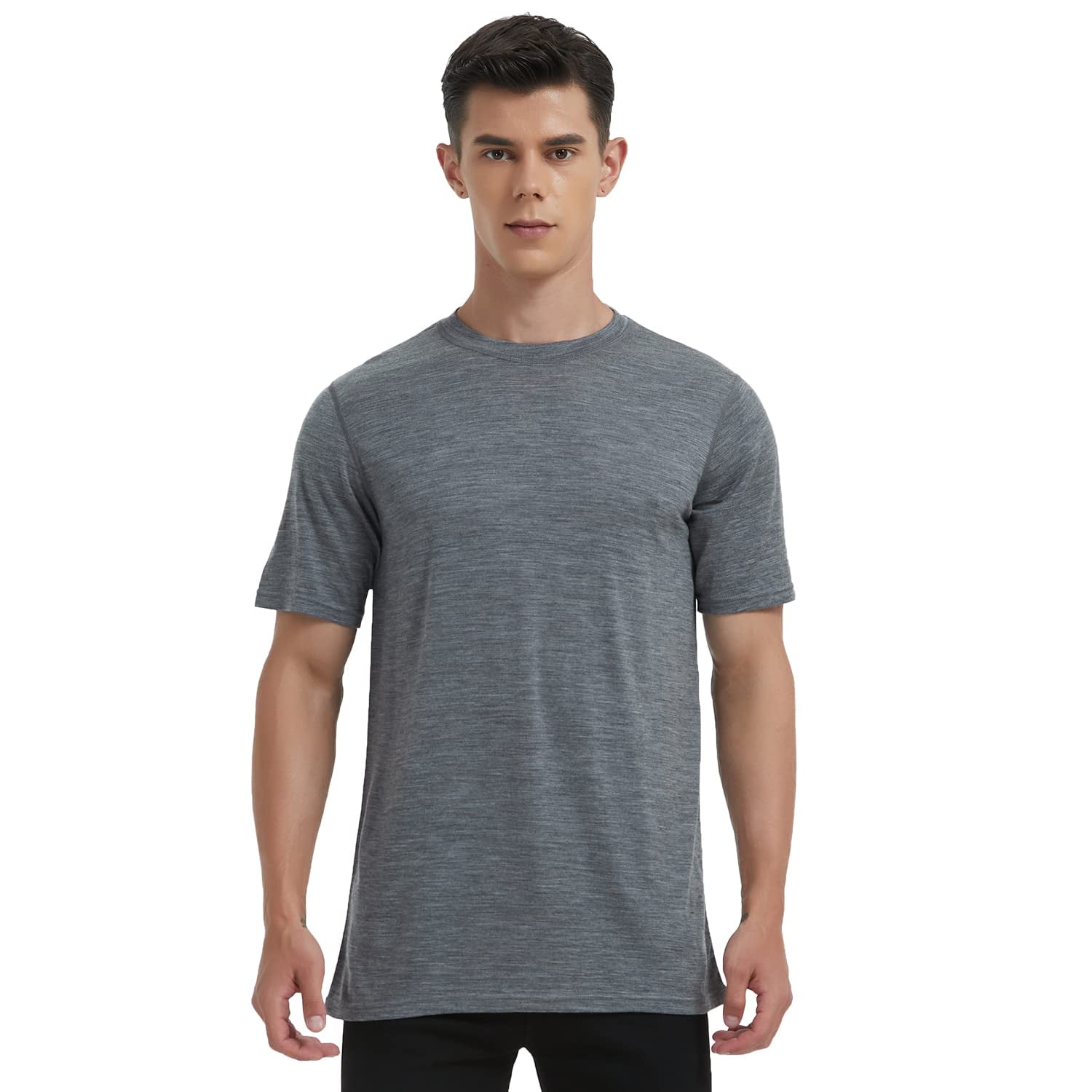 Metaino Merino Wool T-Shirts Mens Short Sleeve Lightweight Crew Neck ...