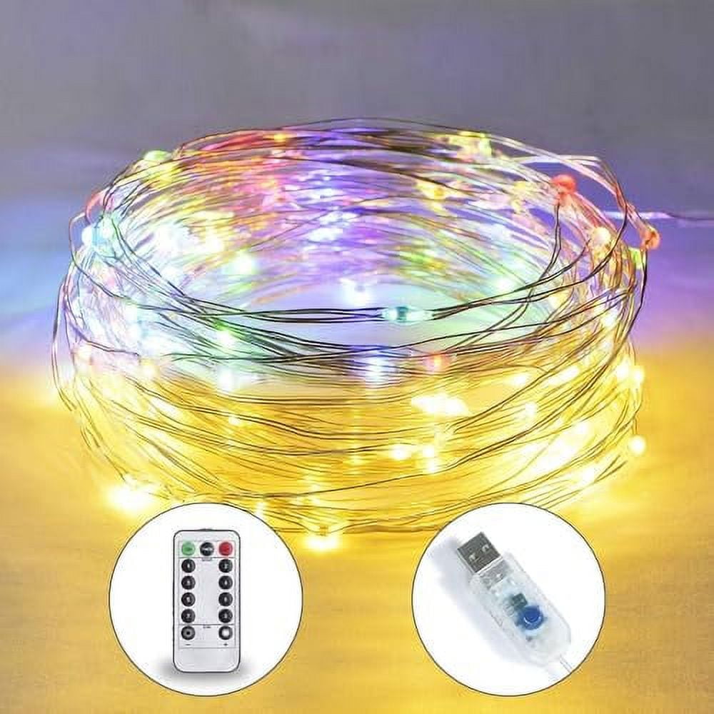 Metaku Fairy Lights 33Ft .. 100 LED String Lights .. with Remote ...
