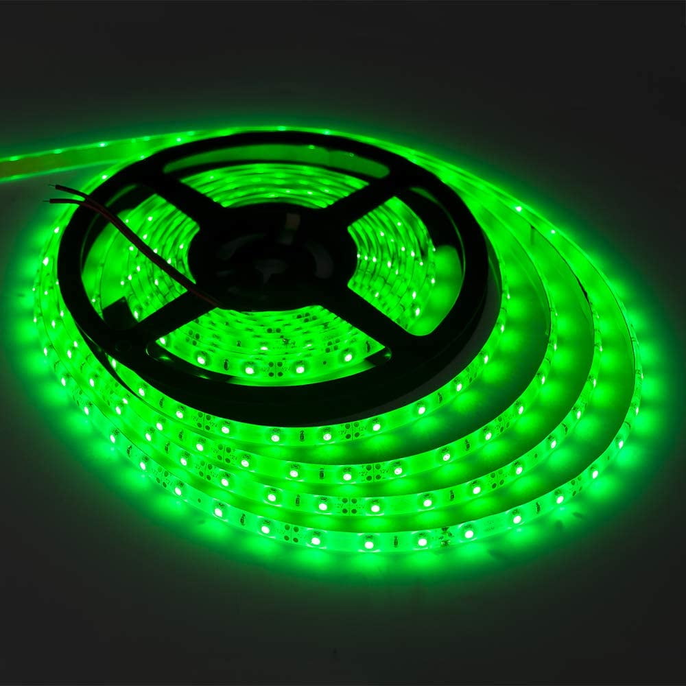 Metaku Waterproof IP65 LED Strip Lights, Flexible Adhesive Green Light ...