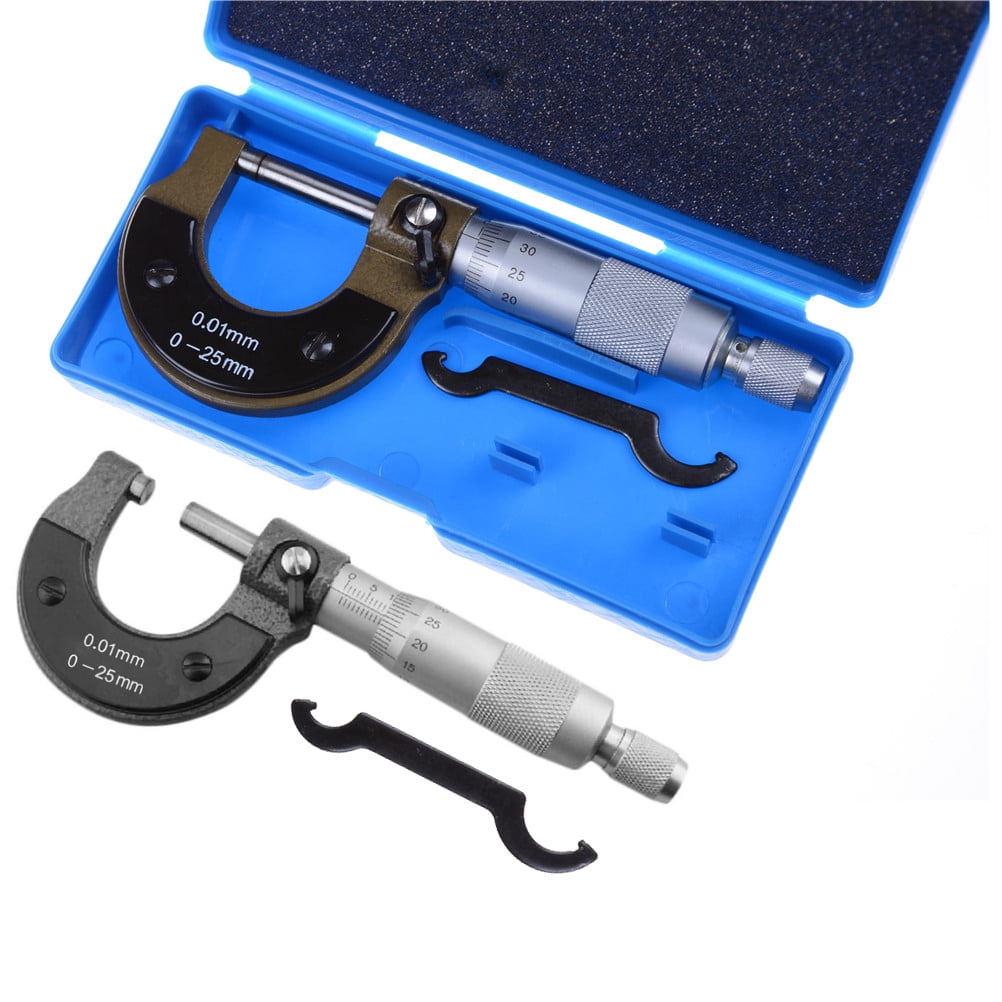 Metal 0-25mm 0.01mm Gauge Outside Metric Micrometer Tool For Mechanist ...