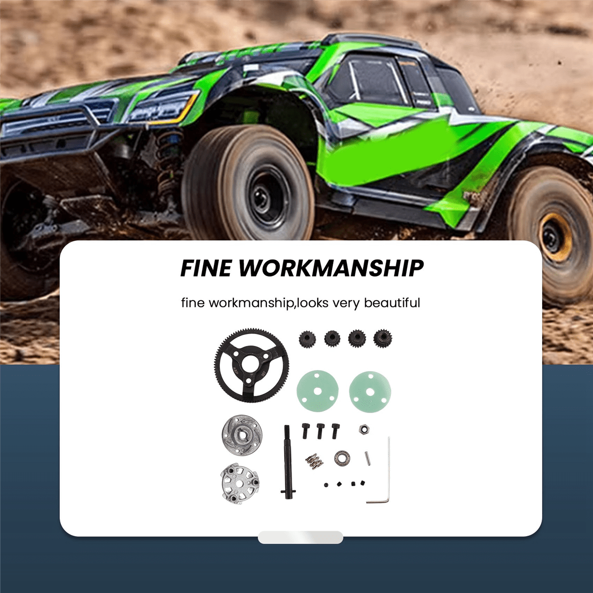 Metal 0.8M 48P Spur Gear & -Gear Sets for /Slash 2wd 1/10 RC Car Model ...