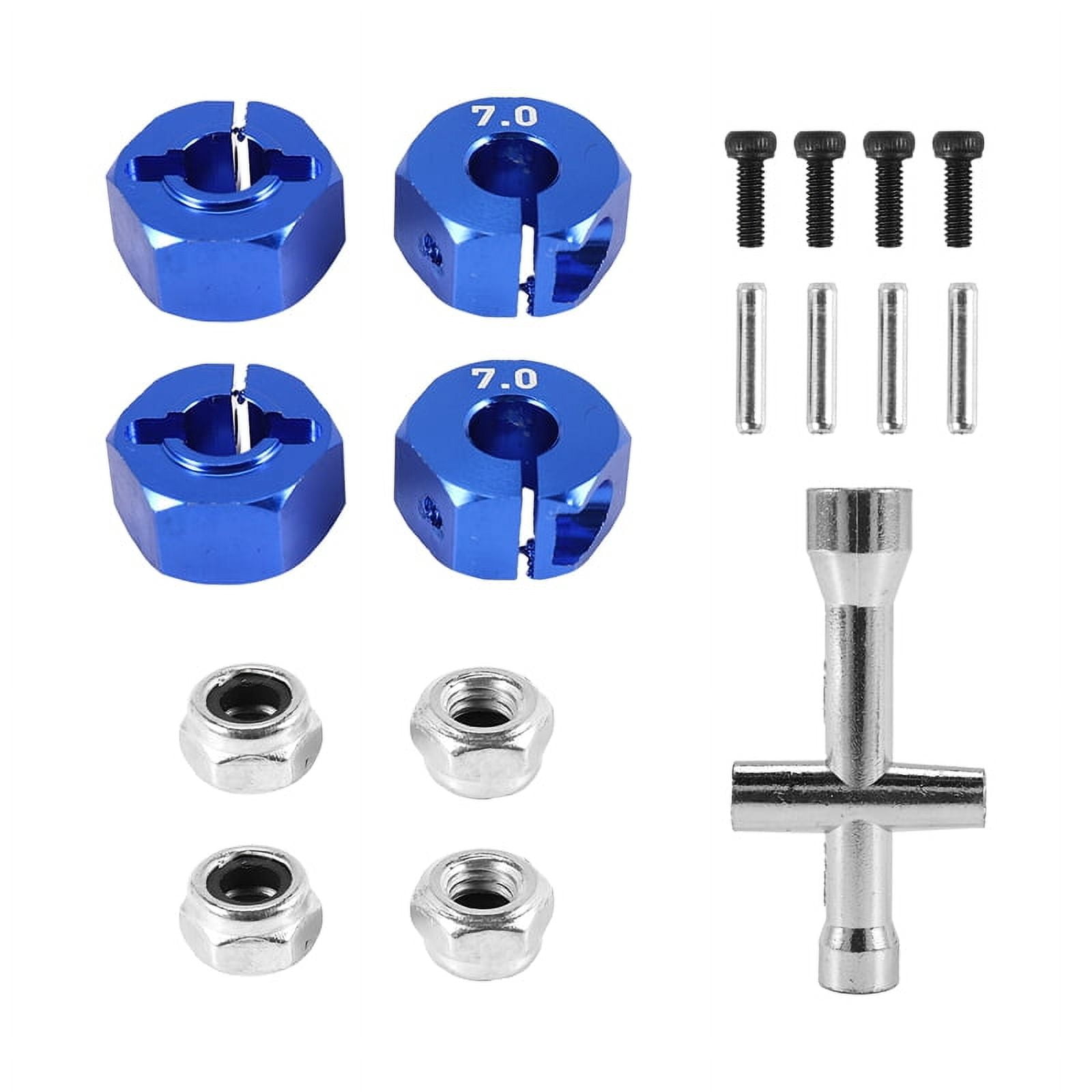 Metal 12mm Hex Wheel Hub Adapter Flanged Lock Nut Wrench for 1/10 Slash ...