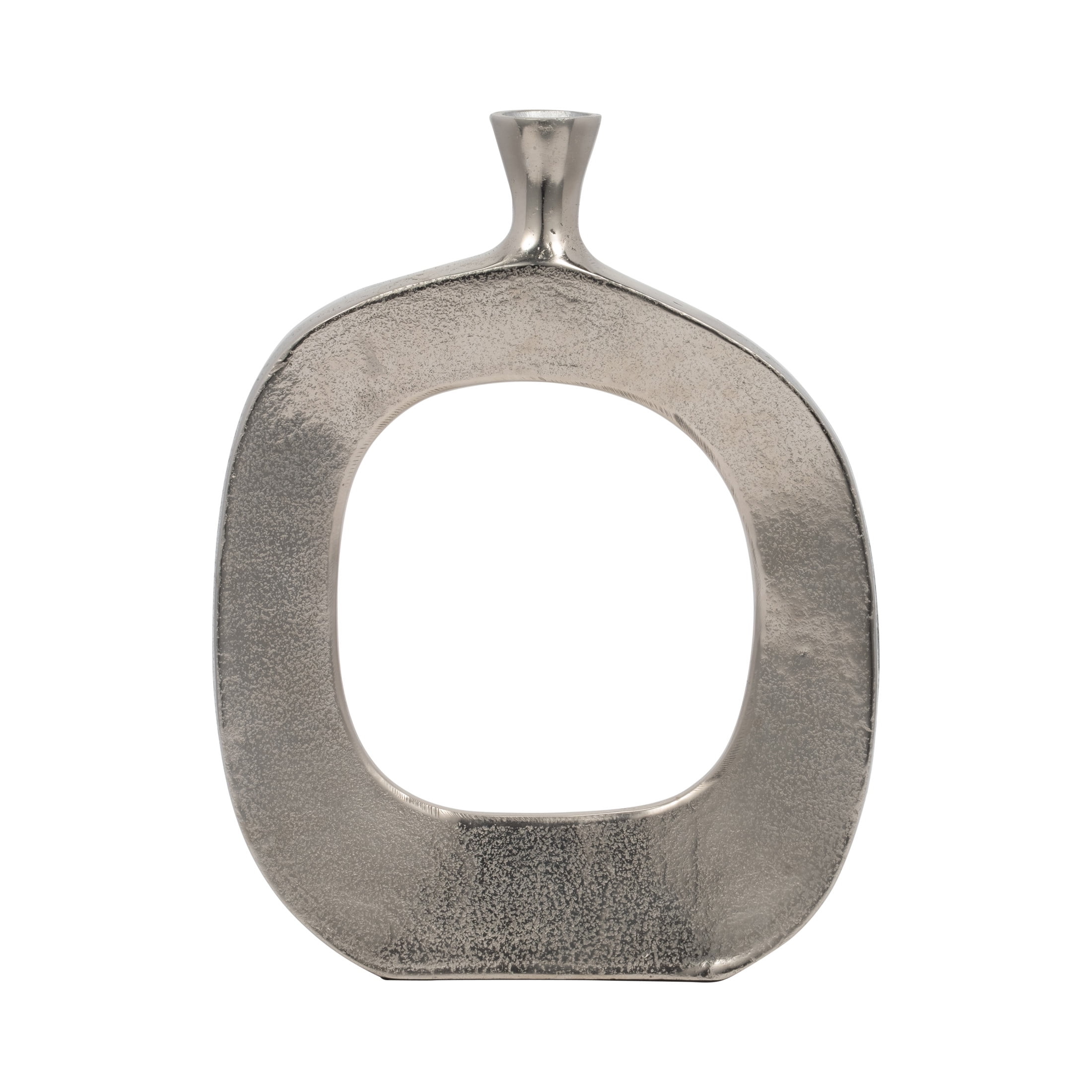 Metal, 16" Short Open Cut Out Vase, Silver - Walmart.com