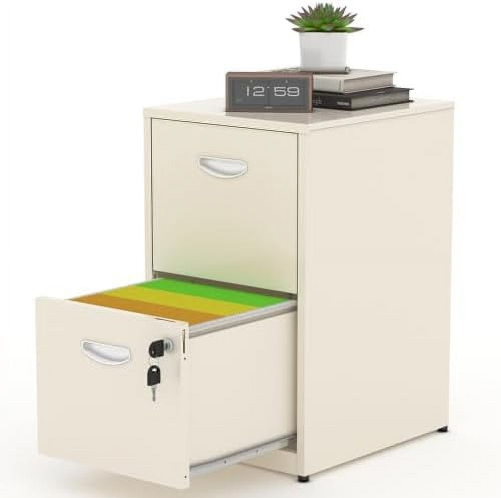 Metal 2 Drawer File Cabinet, Vertical File Cabinet with Lock, Filing ...