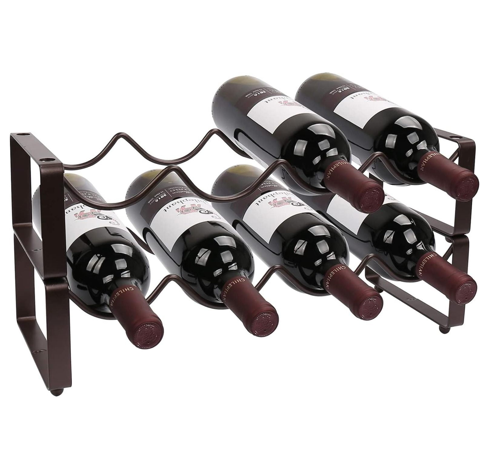 Metal 2 Tier Countertop Wine Rack, Wine Cabinet Counter Wine Rack ...
