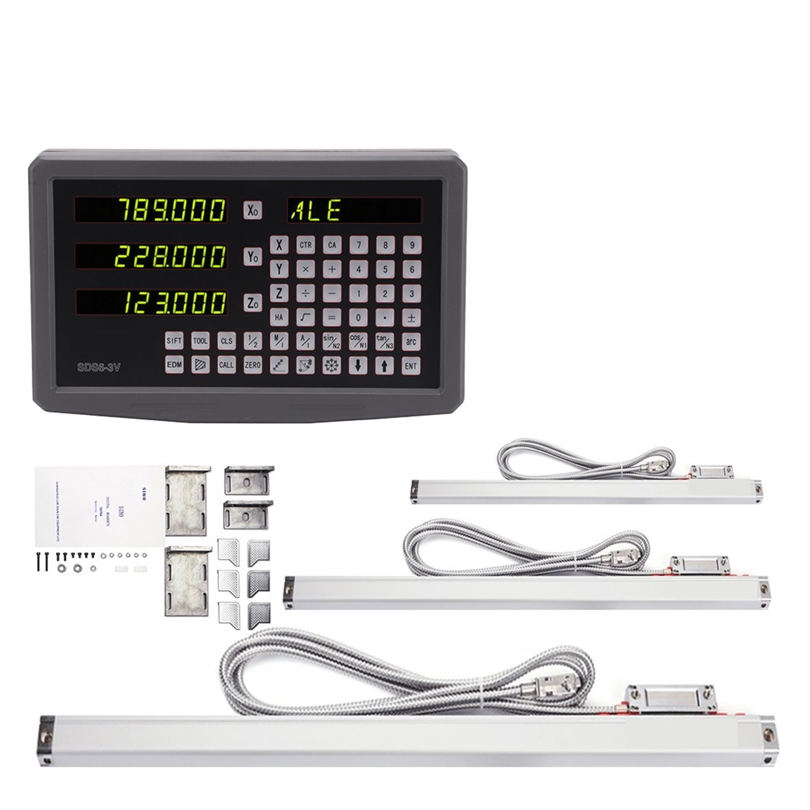 Metal 3 Axis DRO Kits Digital Readout Display With Linear Scale Encoder ...