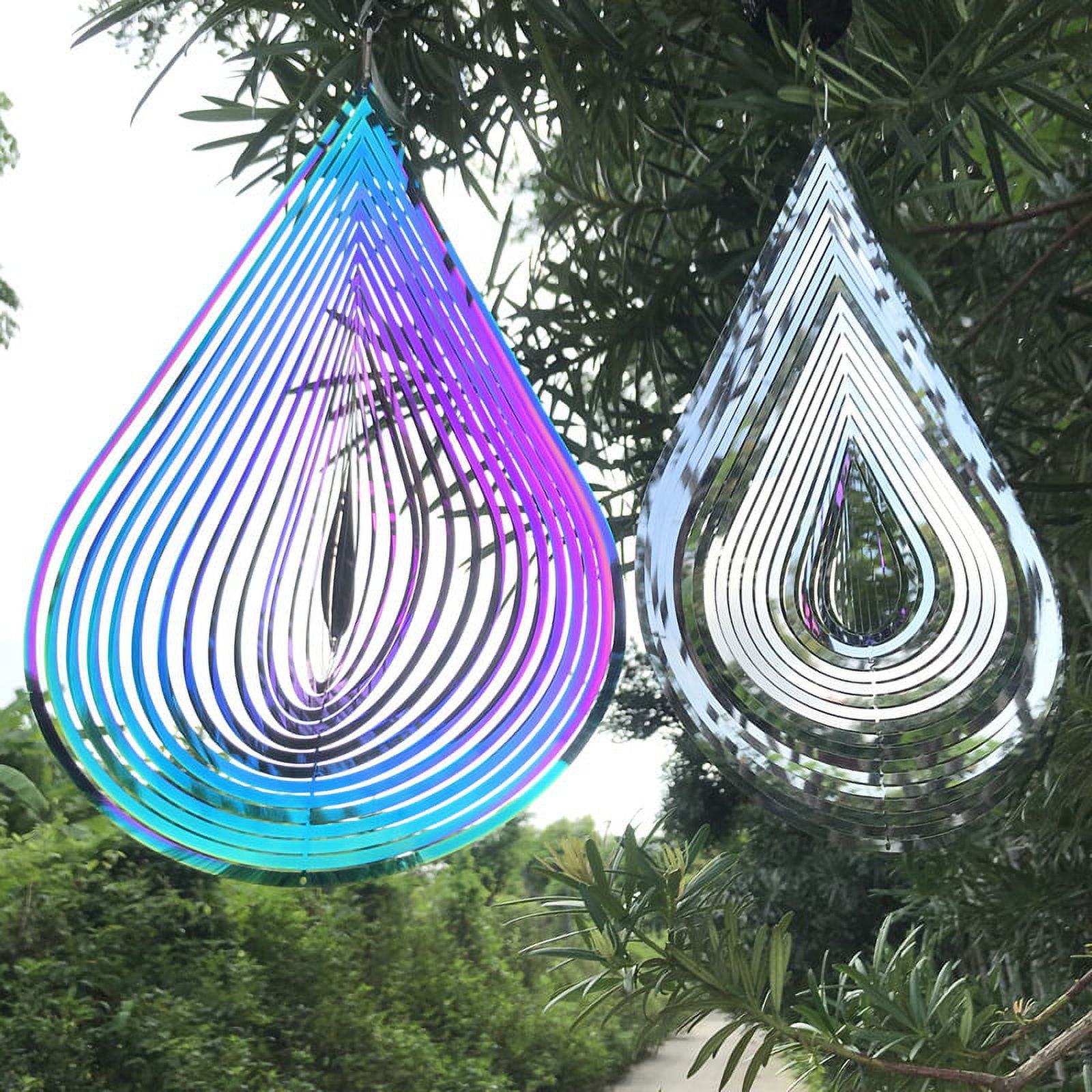 Metal 3D rotating wind chime wind to stainless steel creative ...