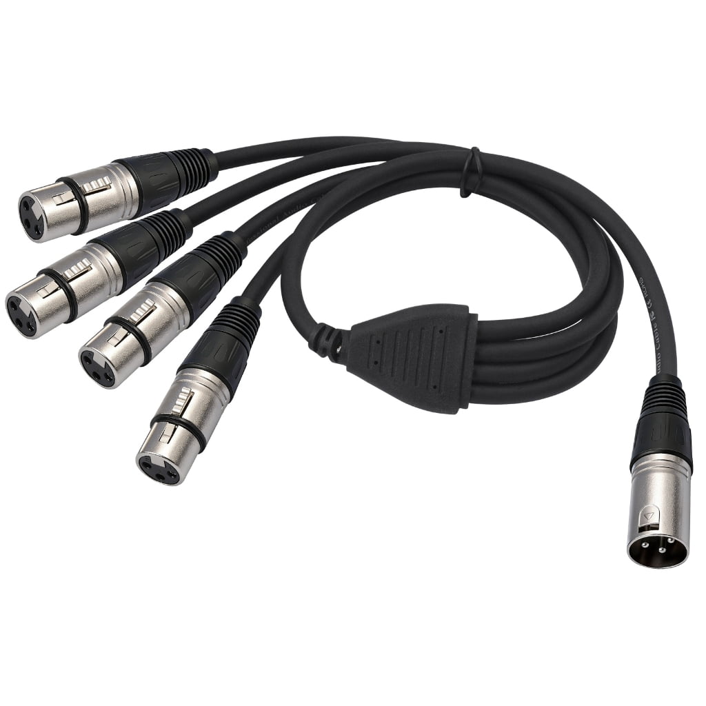 Metal 3Pin XLR Connectors Cable 1M 4F For Sound Transmission Studio ...