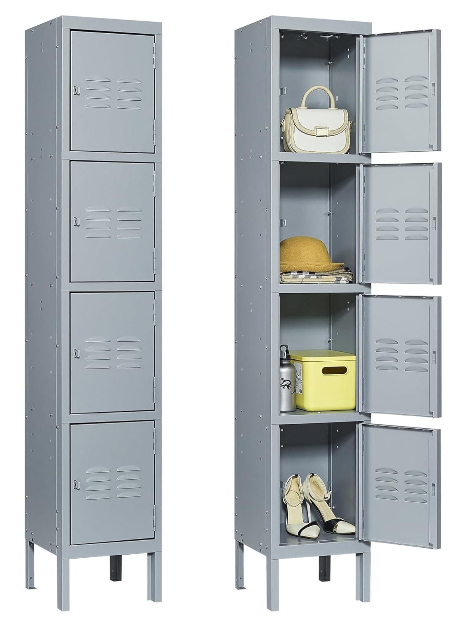 Metal 4-Tier Lockers for Employees,Steel Storage Employee Locker for ...
