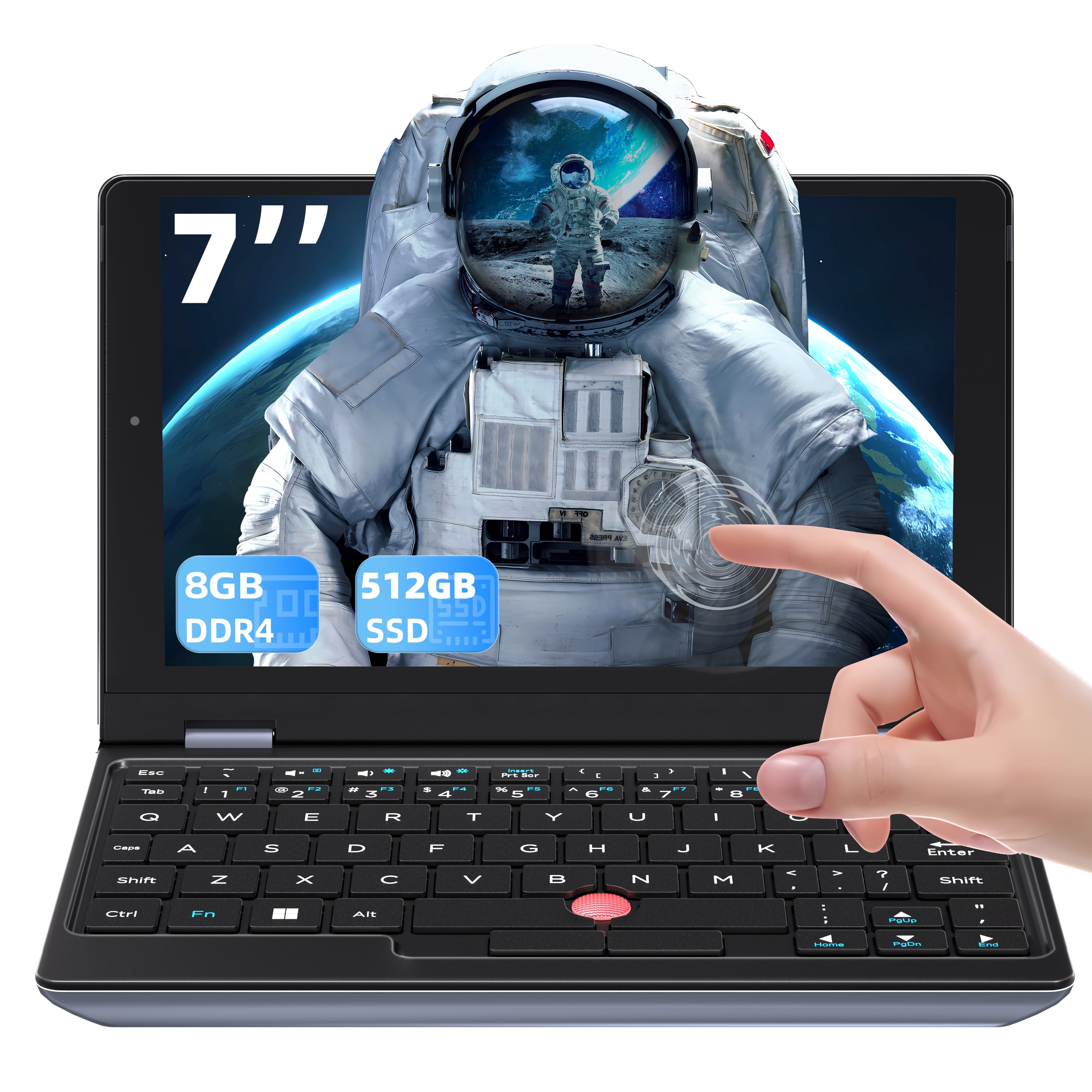 7" HD Touchscreen Mini Laptop - Celeron J3455/8GB RAM/512GB SSD/Win11 ...