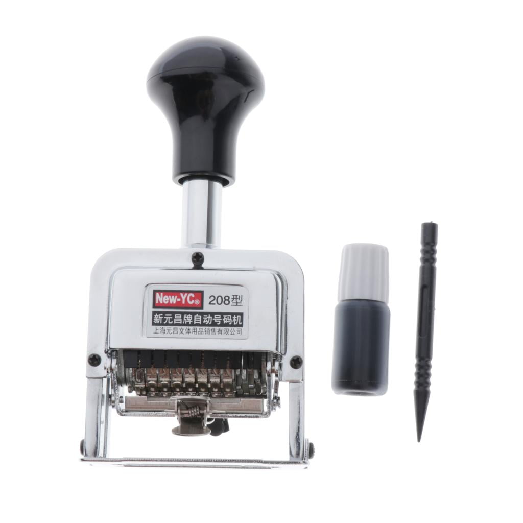 Metal 8 Digits Automatic Numbering Machine, Stamp Machine With Ink ...