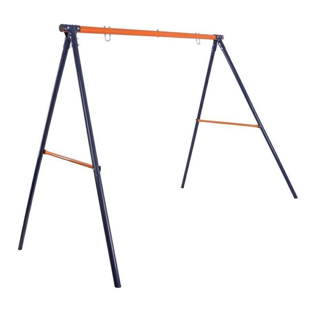 Metal A-Frame Swing Set Stand Fun Play Children Backyard Home - Walmart.com