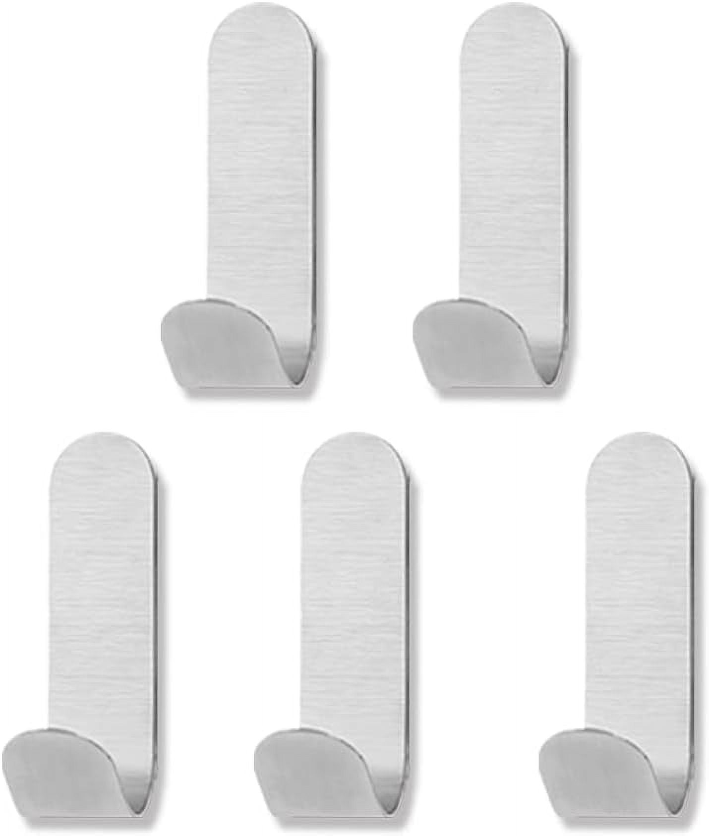 Metal Adhesive Hooks(5 Pcs), Utility Wall Hooks Key Hooks for Wall ...