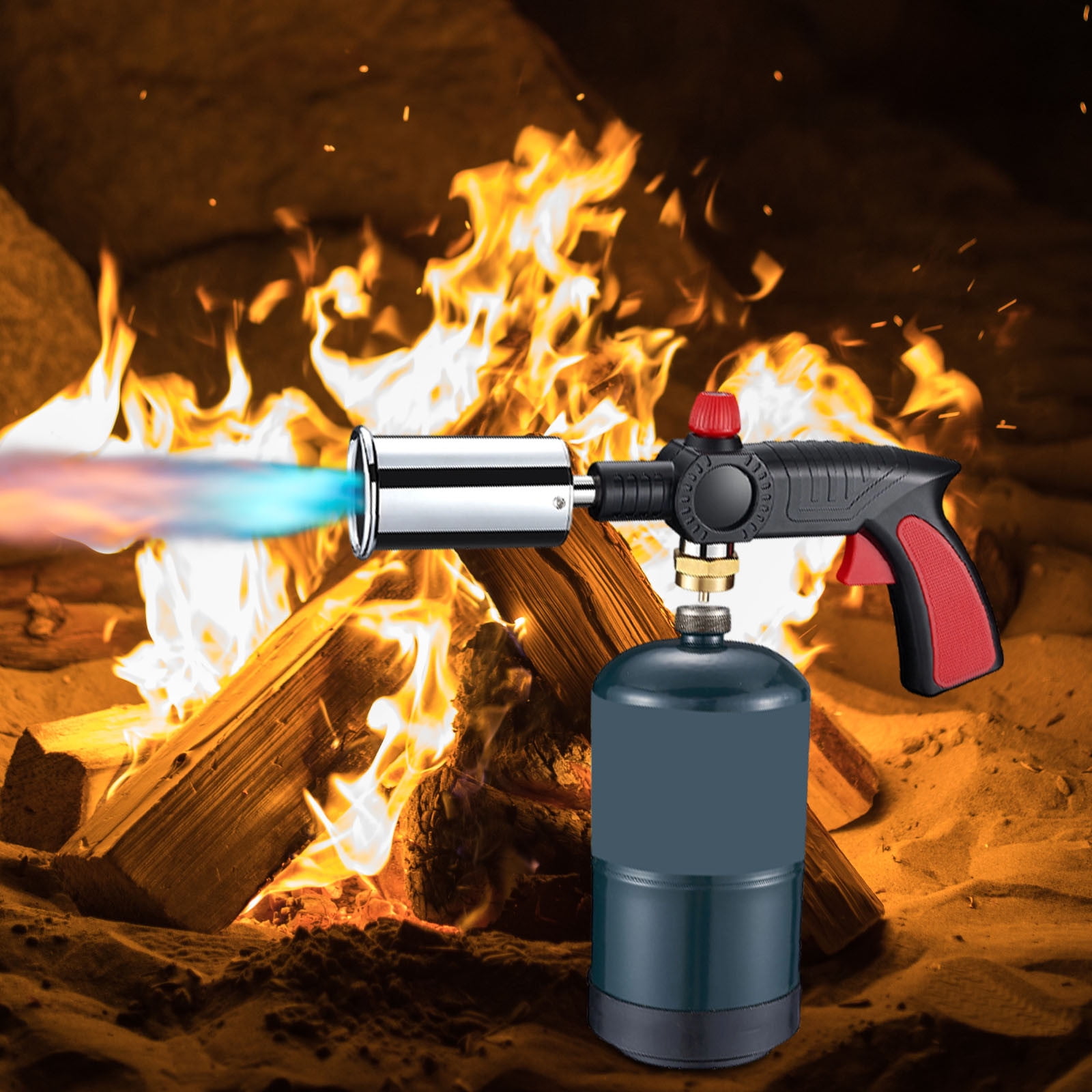 Metal Adjustable Flame Torch Lighter, Multi-functional Cooking Blow up ...
