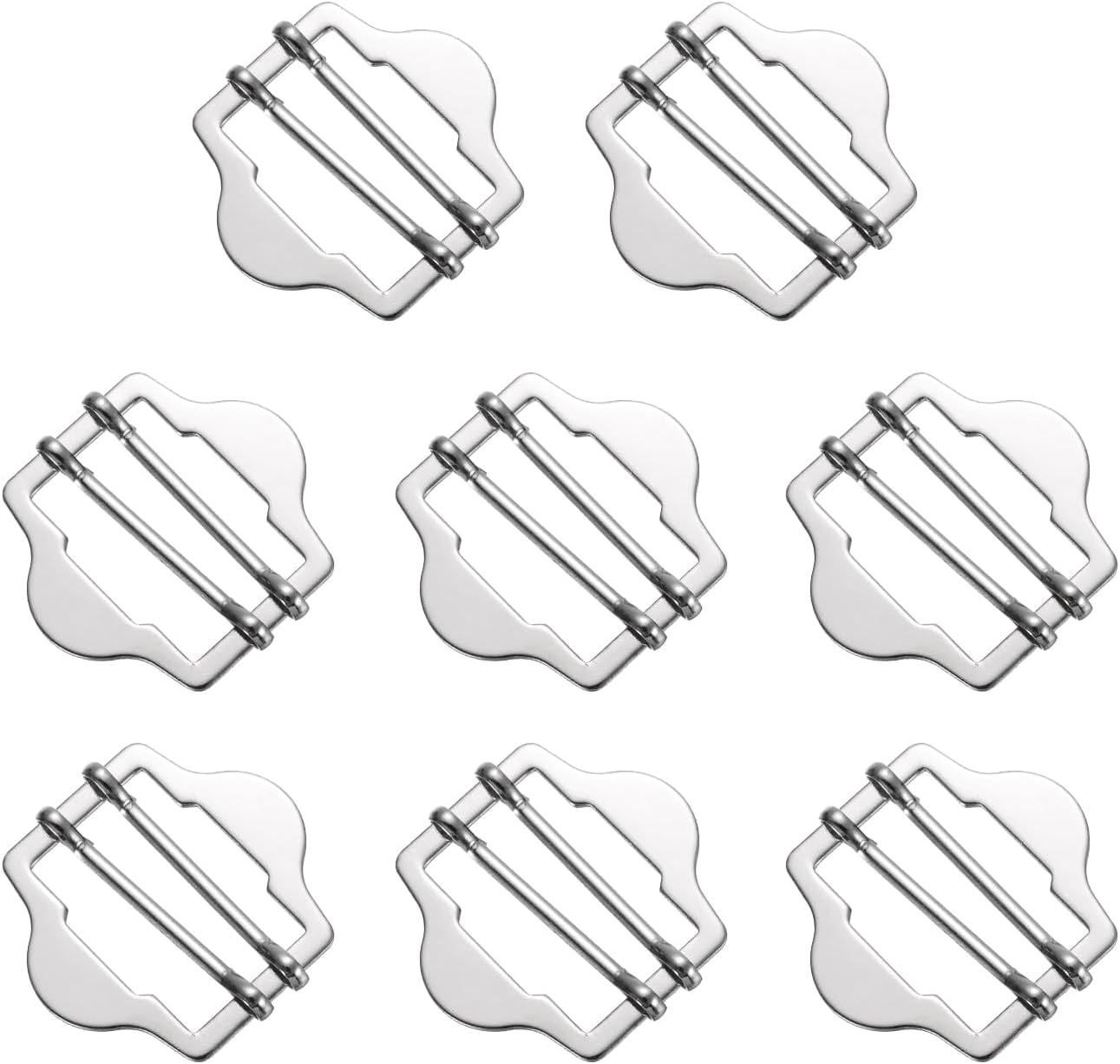 Metal Adjuster Slide Buckles, Webbing Strap Roller Pin Clip Buckle Tri ...