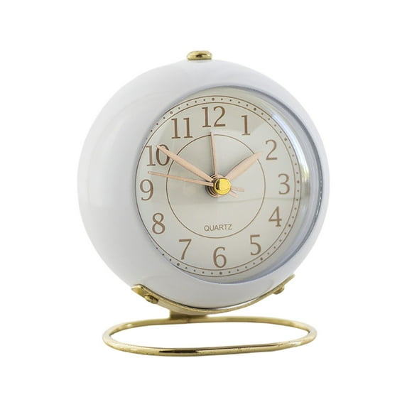 Metal Alarm Clock, Silent Quartz Clock With Luminous Dial, Creative ...