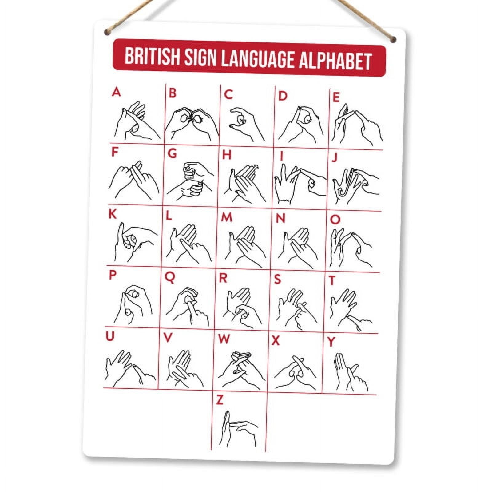 Metal Aluminium Wall Sign British Sign Language Sign BSL Educational ...