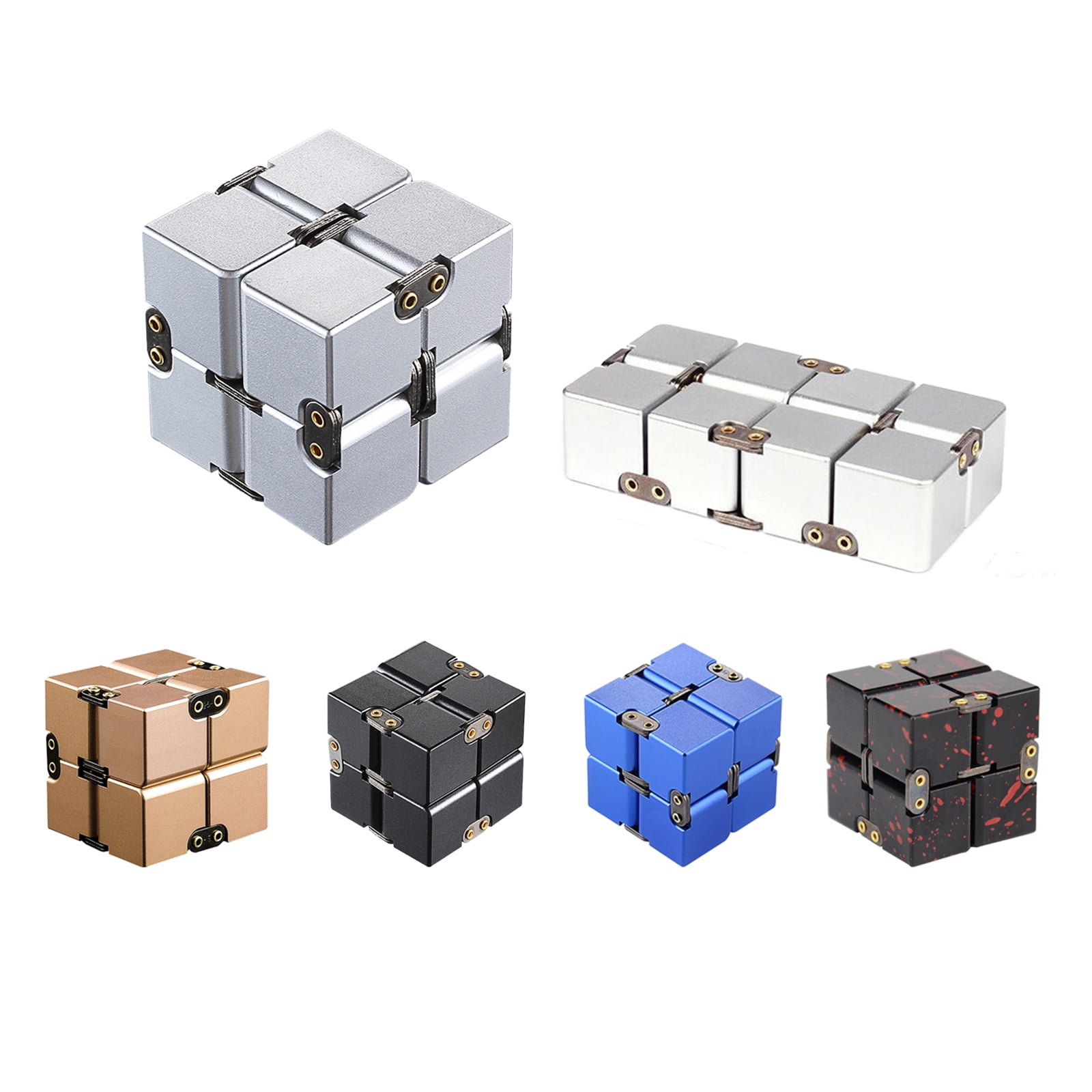 Metal Aluminum Alloy Infinity Cube Fidget Toys,EDC Hand For Autism ADHD ...