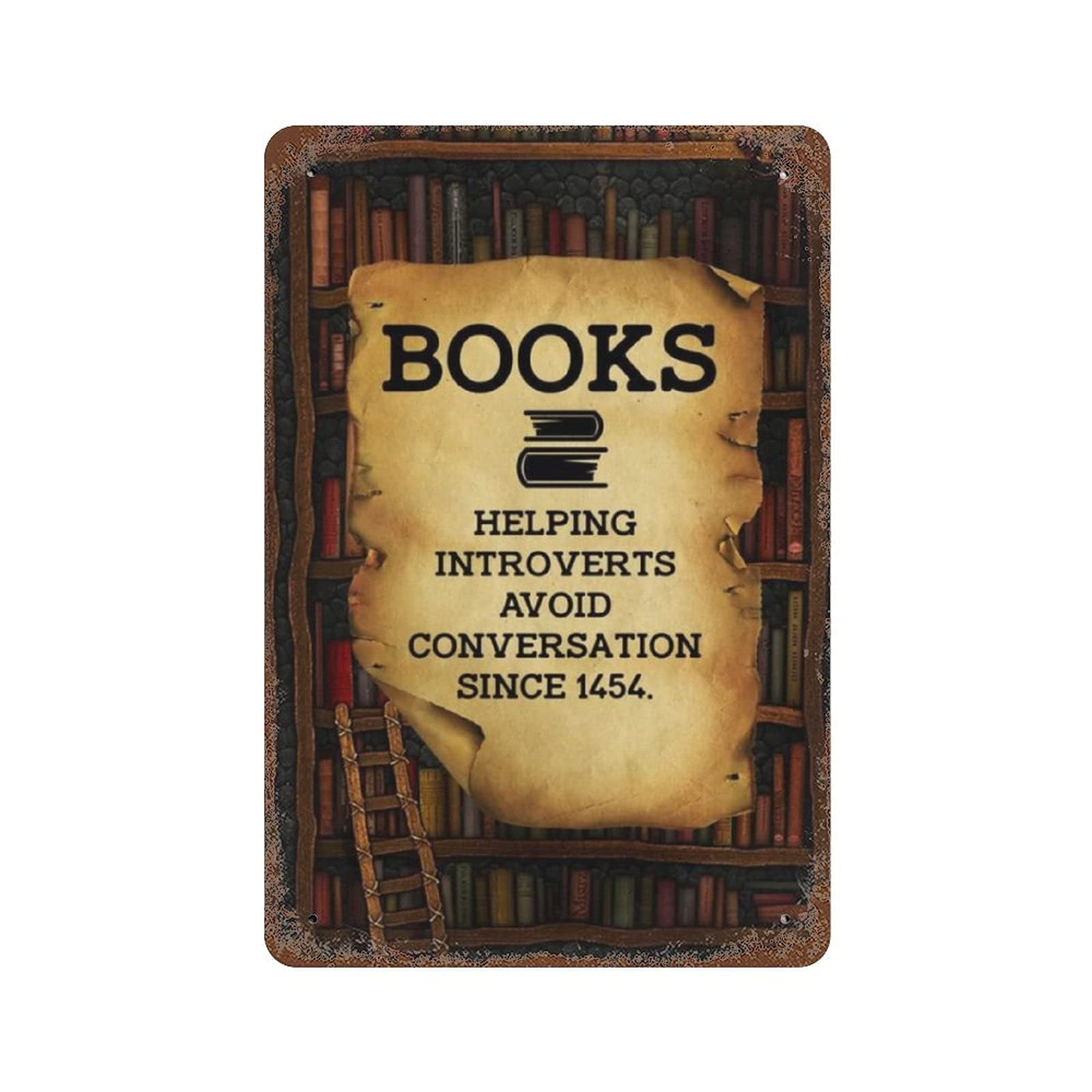 Metal Aluminum Sign, Retro Style, Novelty Poster, Iron Painting, Books ...