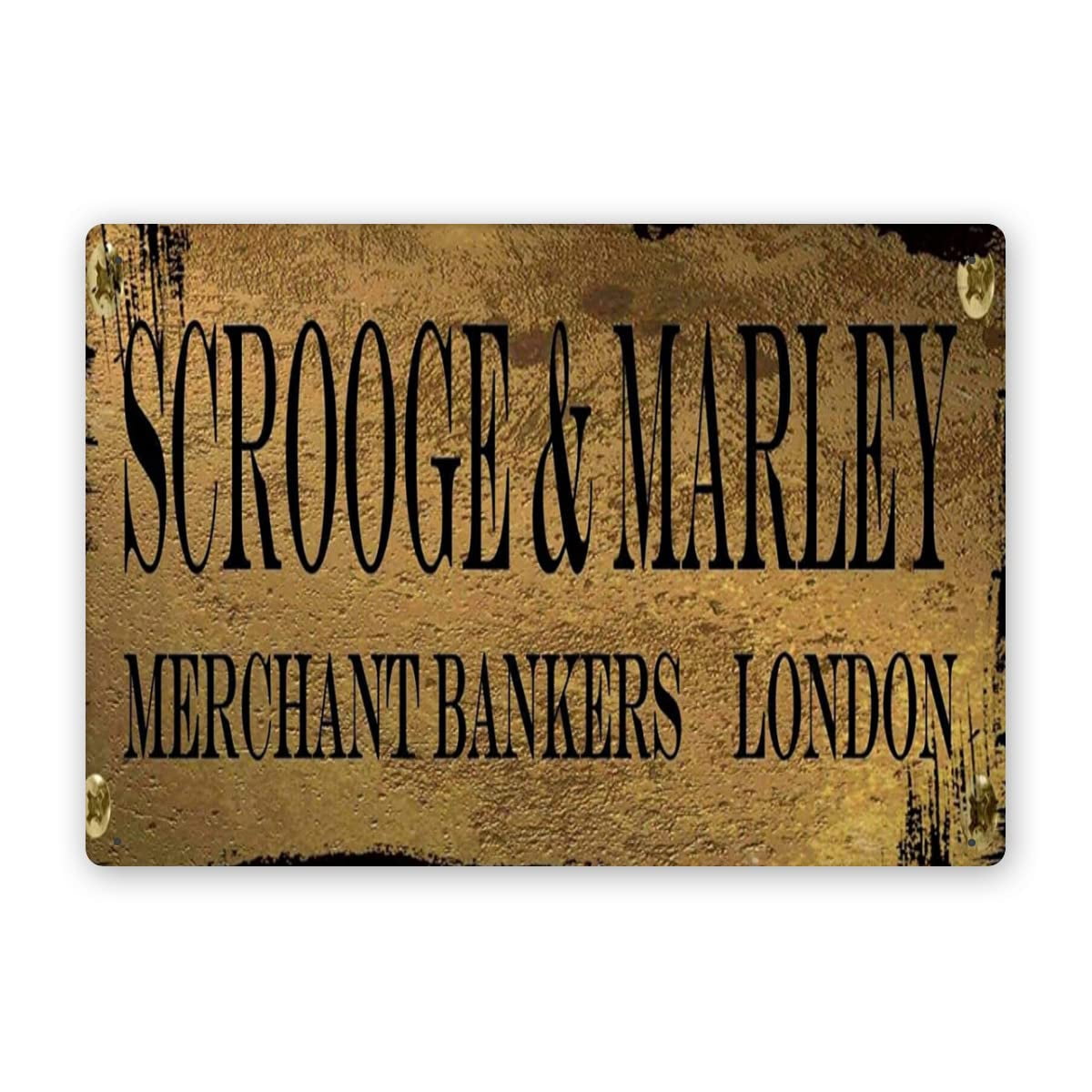 Metal Aluminum Sign Scrooge Christmas Carol Vintage Style Metal Sign ...