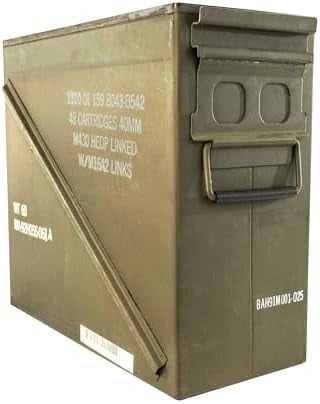 Metal Ammo Storage Box Holder Box (Olive Drab Green) - M548 20mm Ammo ...