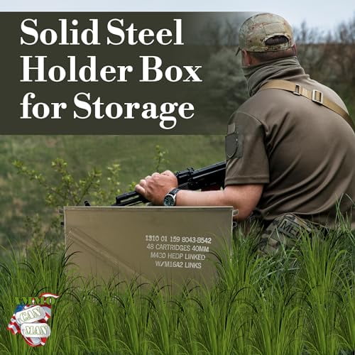 Metal Ammo Storage Box Holder Box (Olive Drab Green) - M548 20mm Ammo ...