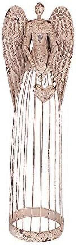 Metal Angel Statue Garden Decor, 32" H Antique Angel Statue Figurines ...