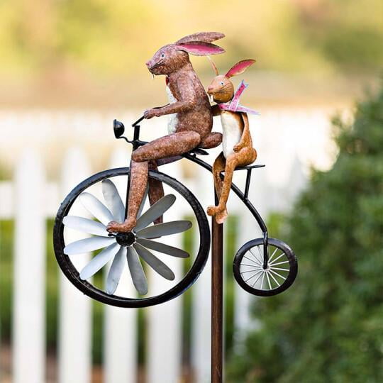 Metal Animal Bicycle Wind Spinner - Walmart.com