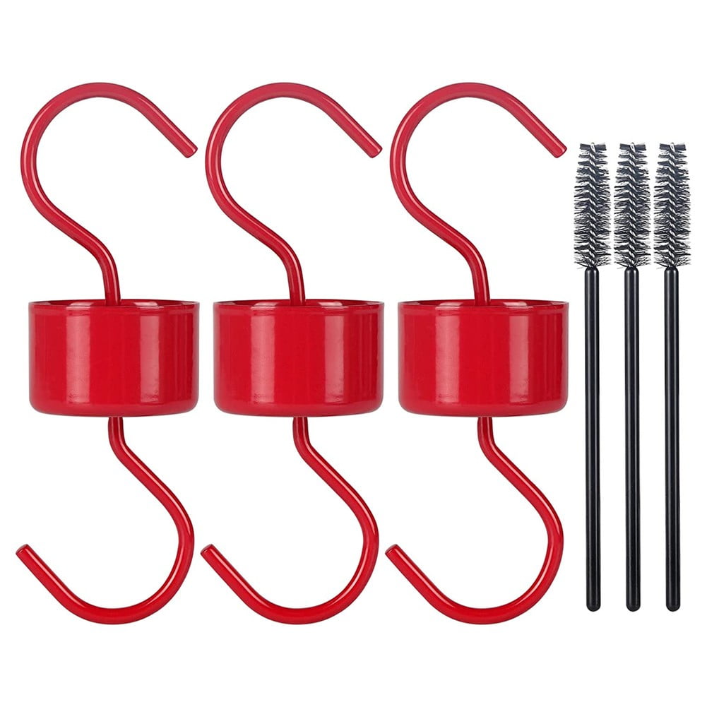 Metal Ant Moat for Hummingbird Feeders Red Feeder Ant Guard 3 Hooks 3 ...