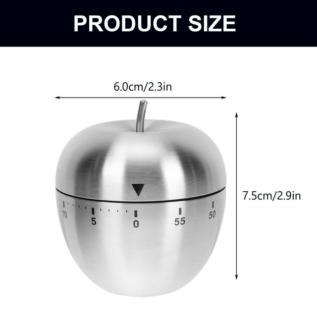 Metal Apple Shape Timer Practical Cooking Timer Portable Kitchen Time ...