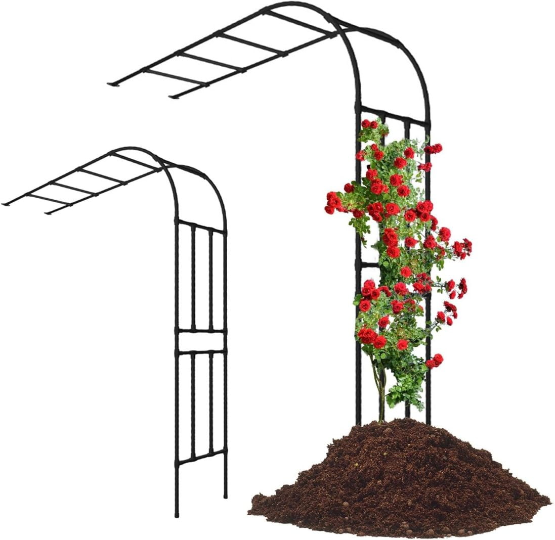 Metal Arbor Half Arch Wall Decor, 2 3 4 5 6 8 9 10 ft Garden Arches for ...