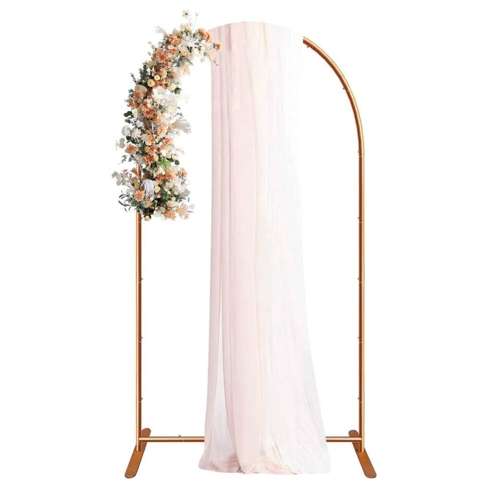 Metal Arch Backdrop Frame W 2.6ft x H 6ft Gold Wedding Arch Frame for ...