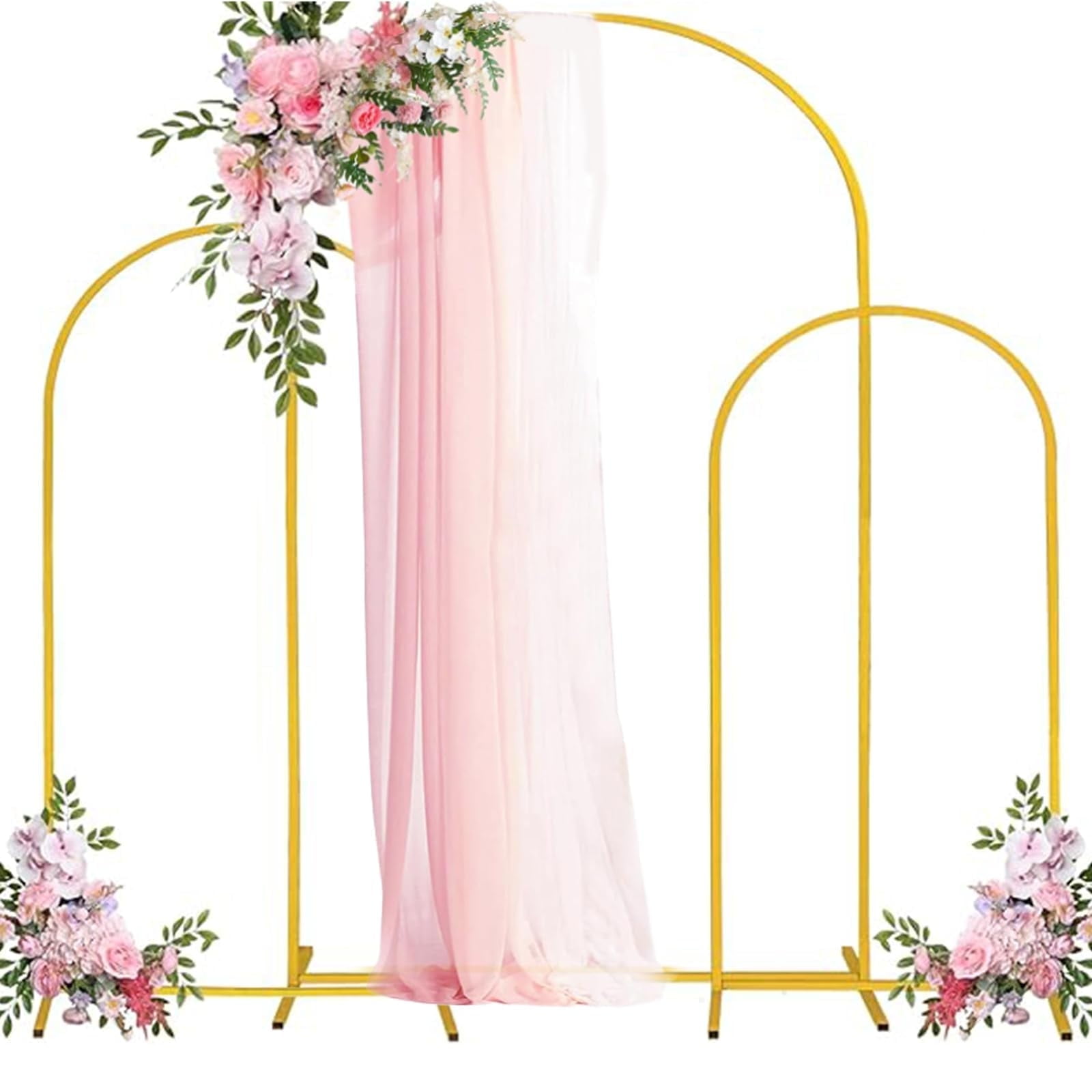Metal Arch Backdrop Stand 4FT, 5FT, 6FT Set of 3 Gold Wedding Arch ...