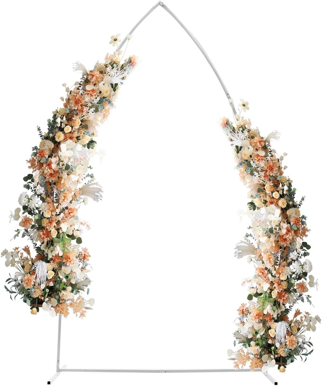 Metal Arch Backdrop Stand, 7.35FT Angle Top Wedding Arch Backdrop Stand ...